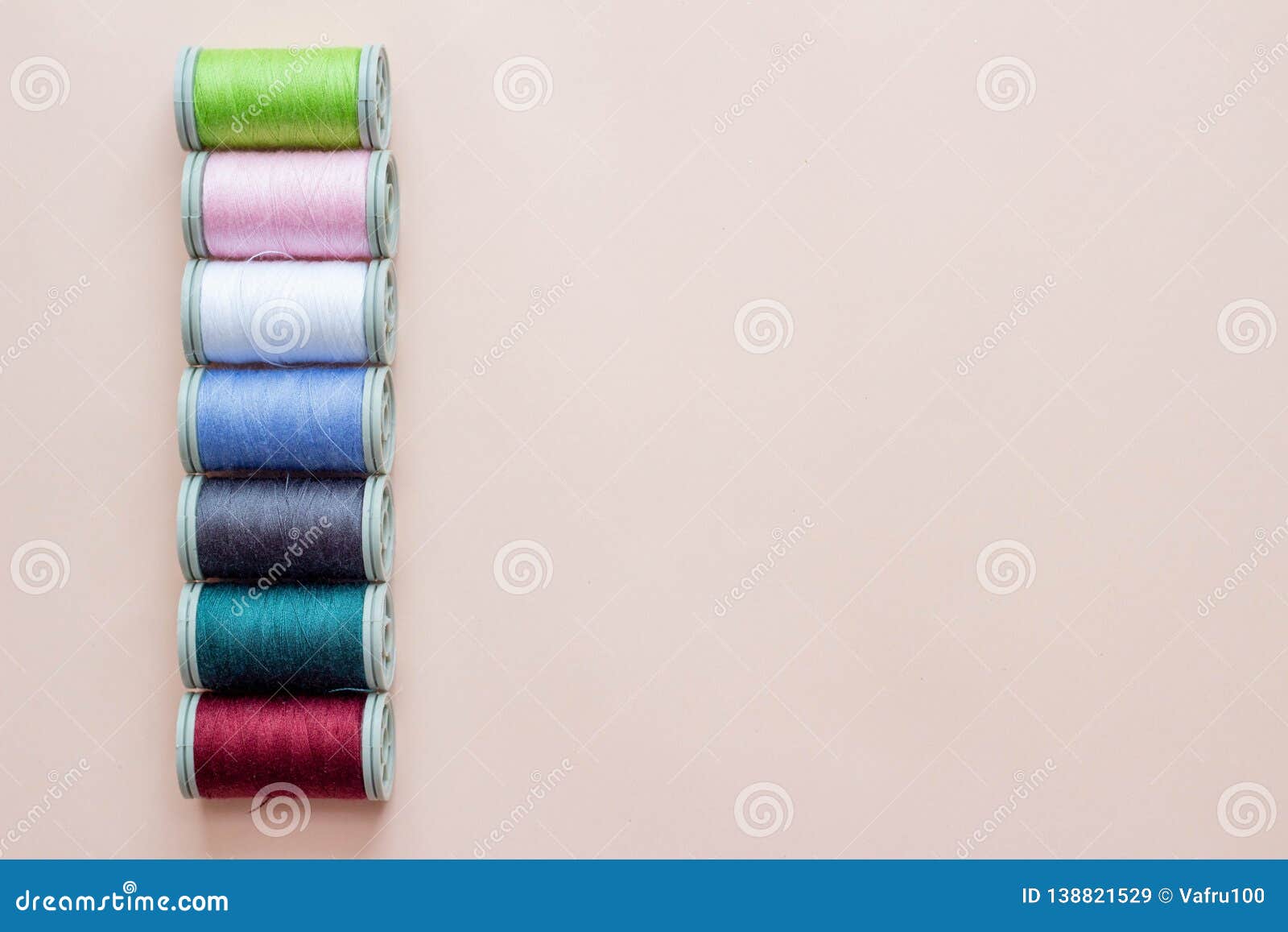Flat Frame. Many Colored Threads. Photographed from Above. Stock Image ...