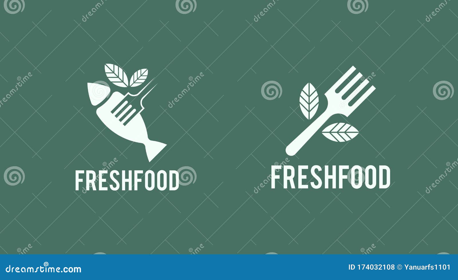 Flat Fresh Food Logo Template Vector Stock Vector - Illustration of ...