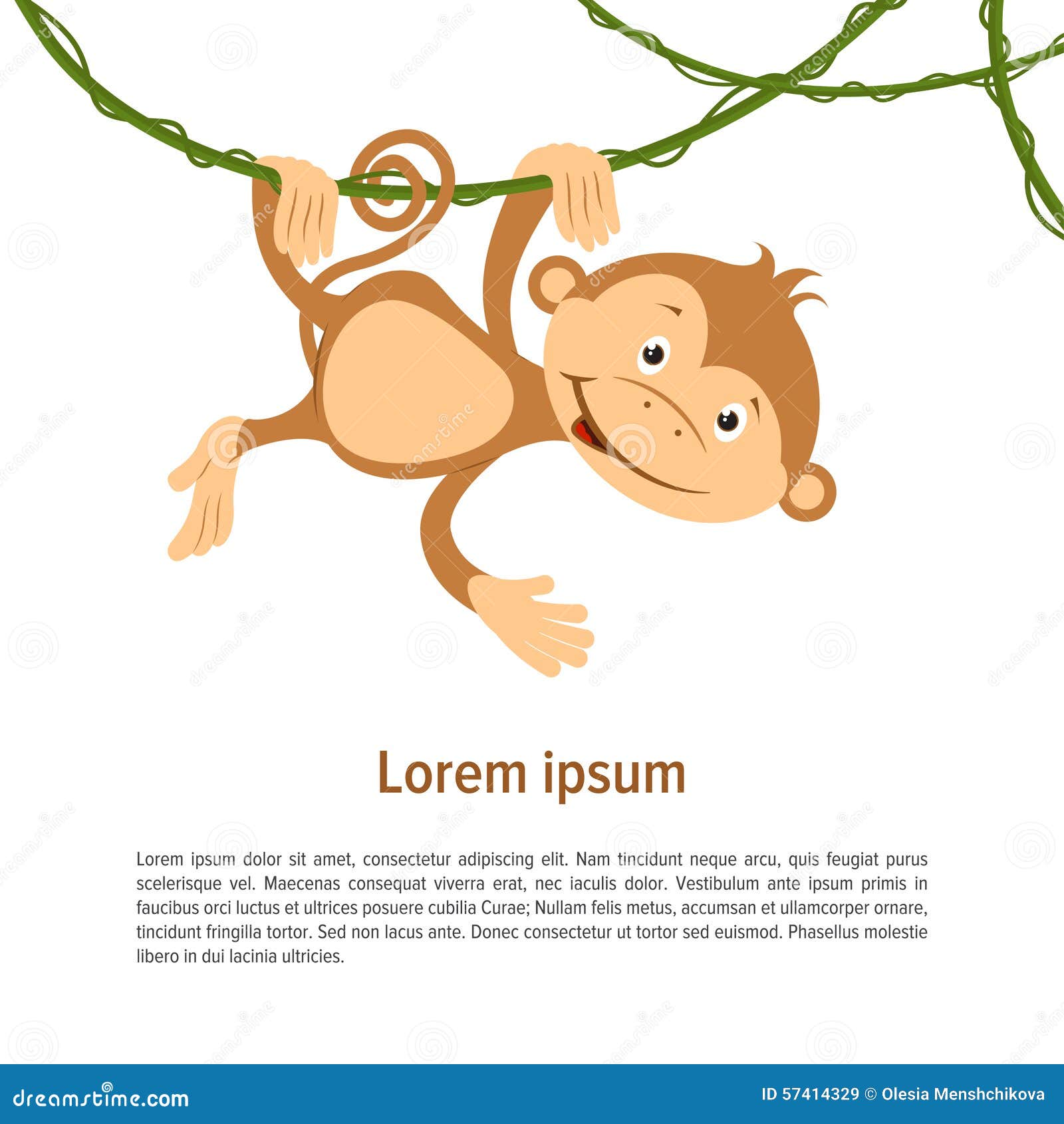 Flat Monkey Face Expressions Cartoon Vector | CartoonDealer.com #62932059