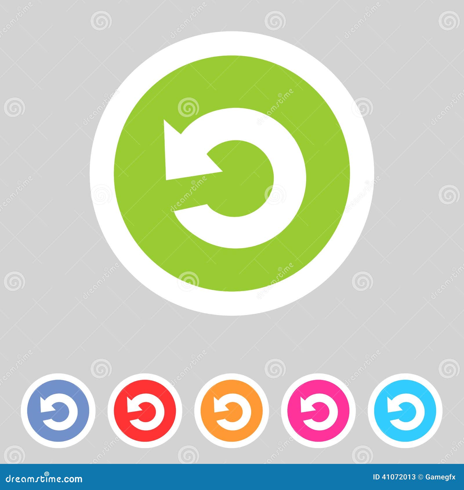 Flat Game Graphics Icon Repeat Stock Vector - Illustration of plain ...