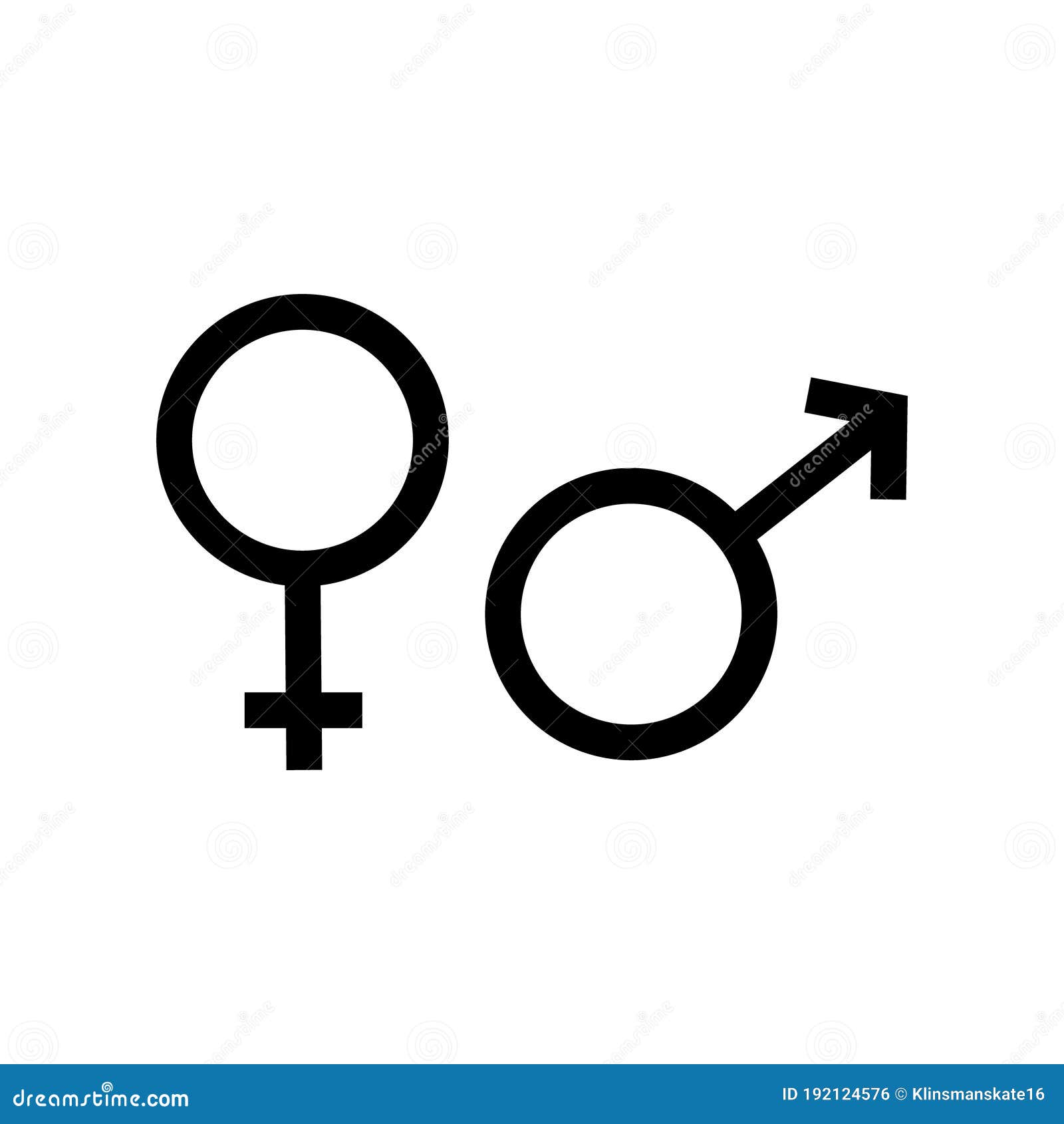 Flat Gender Symbol Icon Vector Design Isolated Stock Illustration ...