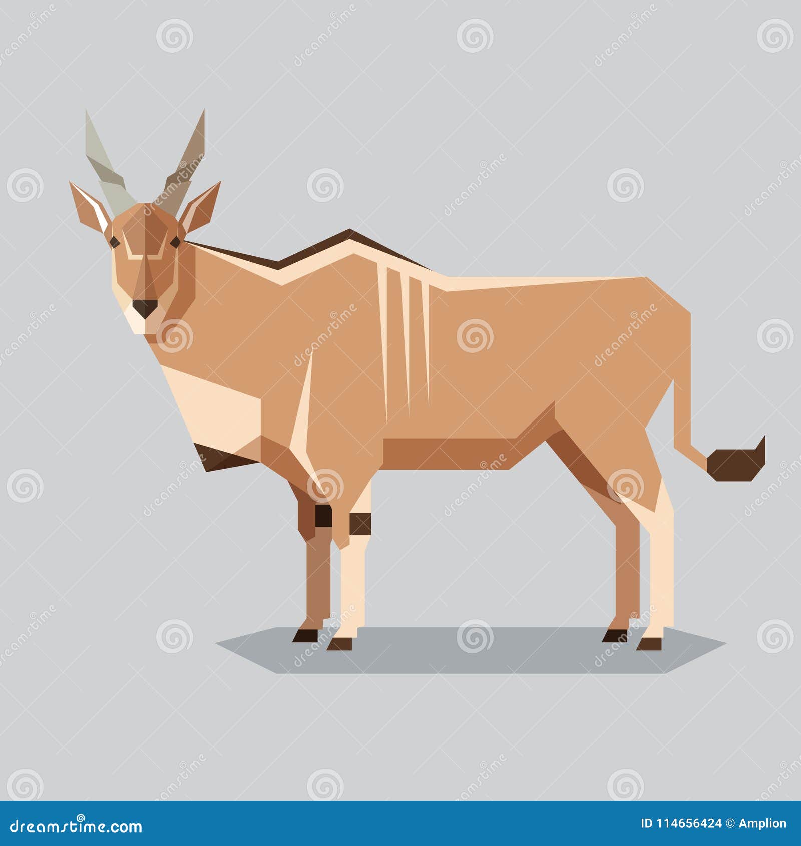 Common Eland Antelope Silhouettes Cartoon Vector | CartoonDealer.com ...