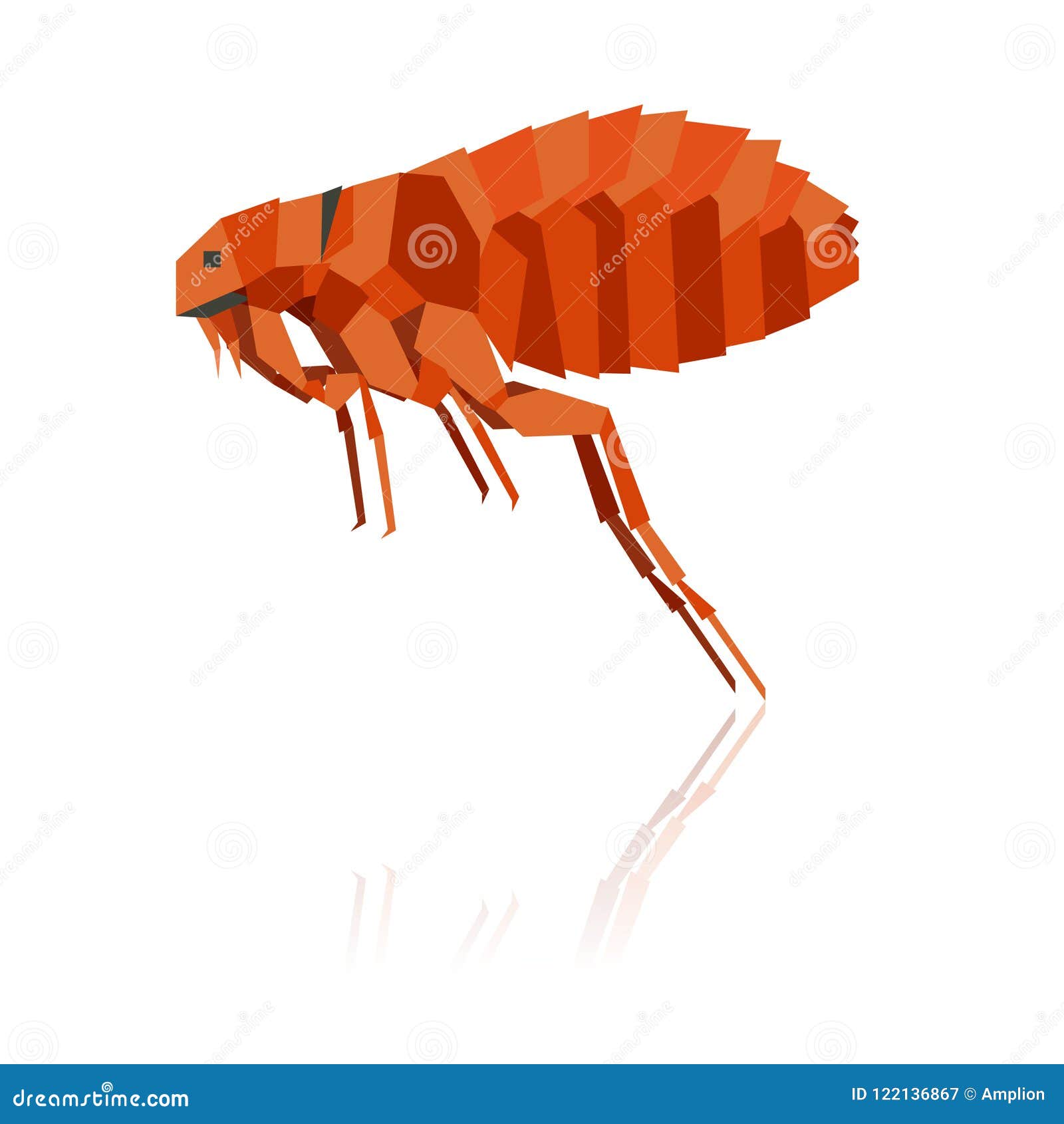 Flat geometric flea stock vector. Illustration of design - 122136867