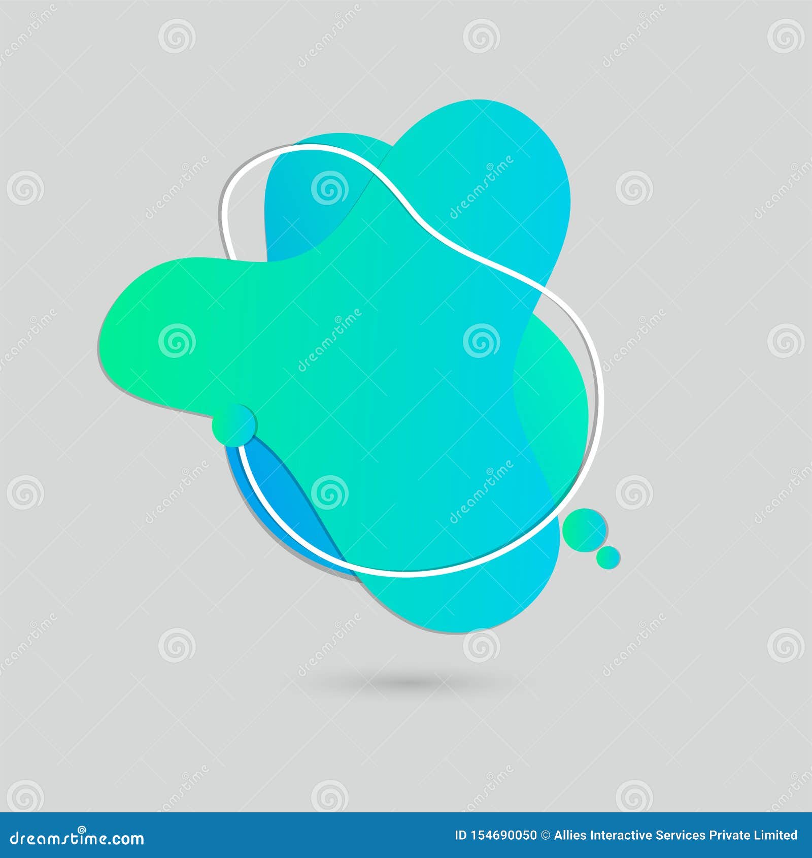 Flat Geometric Liquid Shape for Modern. Stock Illustration ...