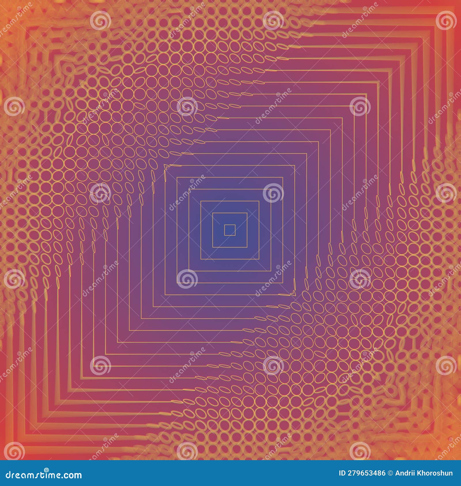 Flat Geometric Shapes Creates a Fascinating Pattern. 3d Rendering ...