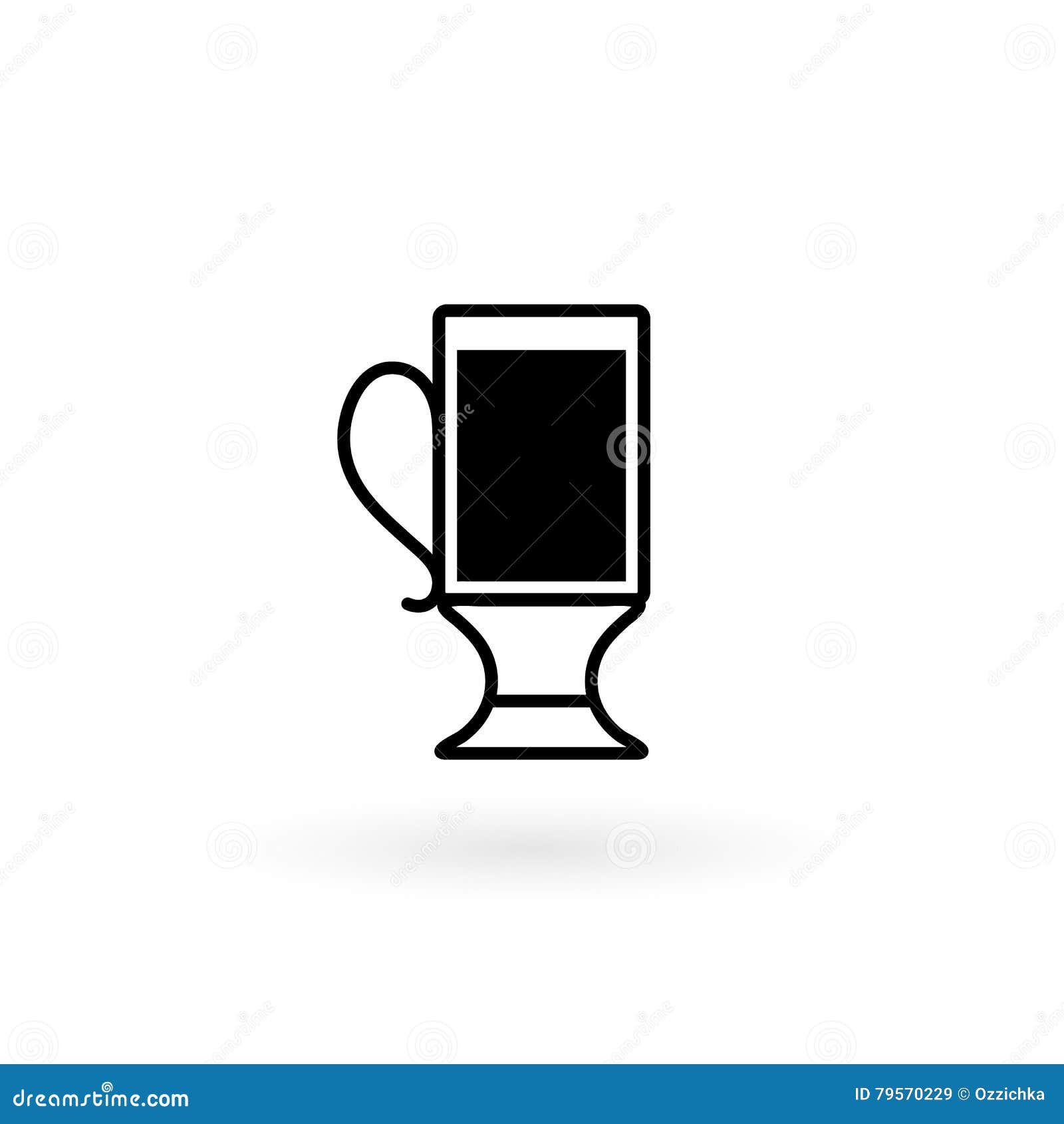 Flat glass icon stock vector. Illustration of graphic - 79570229