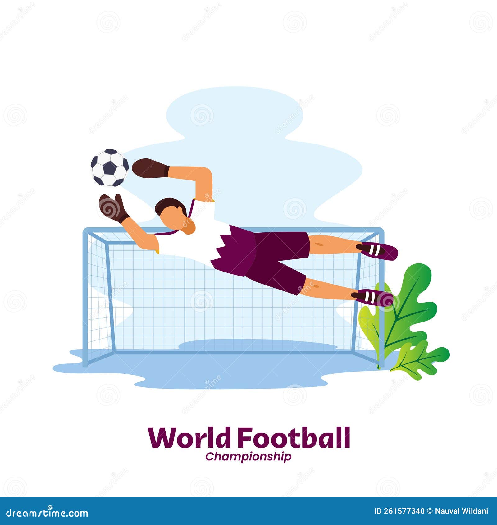 Flat Goalkeeper Football Action Design Template Stock Vector ...