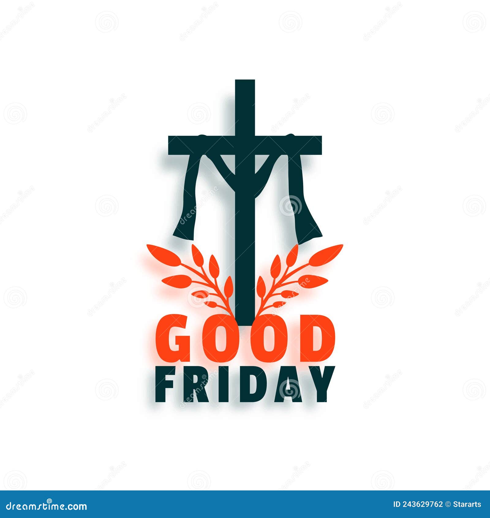 Flat Good Friday Poster Design Stock Vector - Illustration of holiday ...