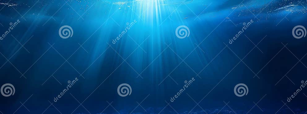 Deep Ocean Blue Gradient Background with Light Stock Illustration ...