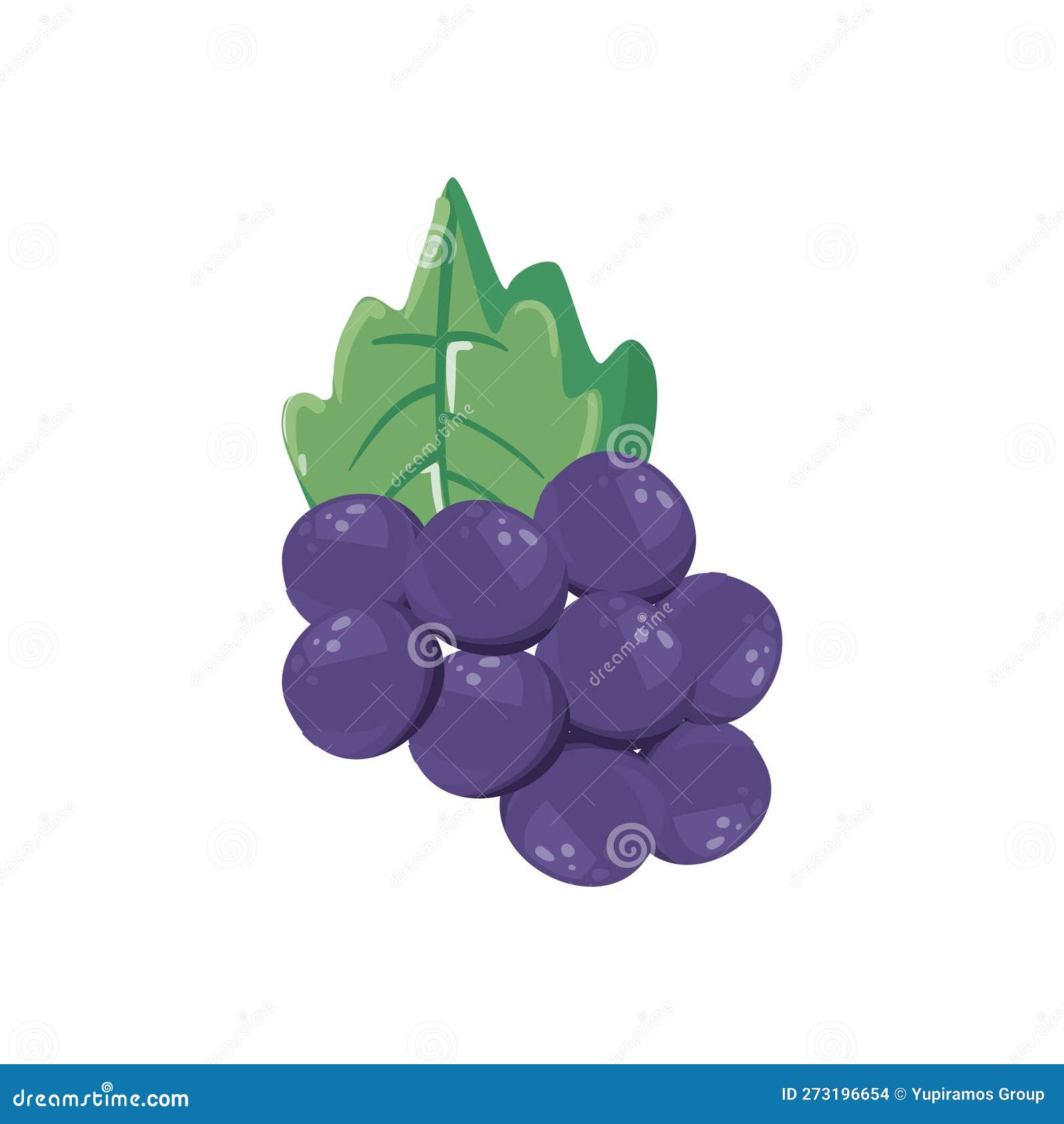 Flat grapes design stock vector. Illustration of isolated - 273196654
