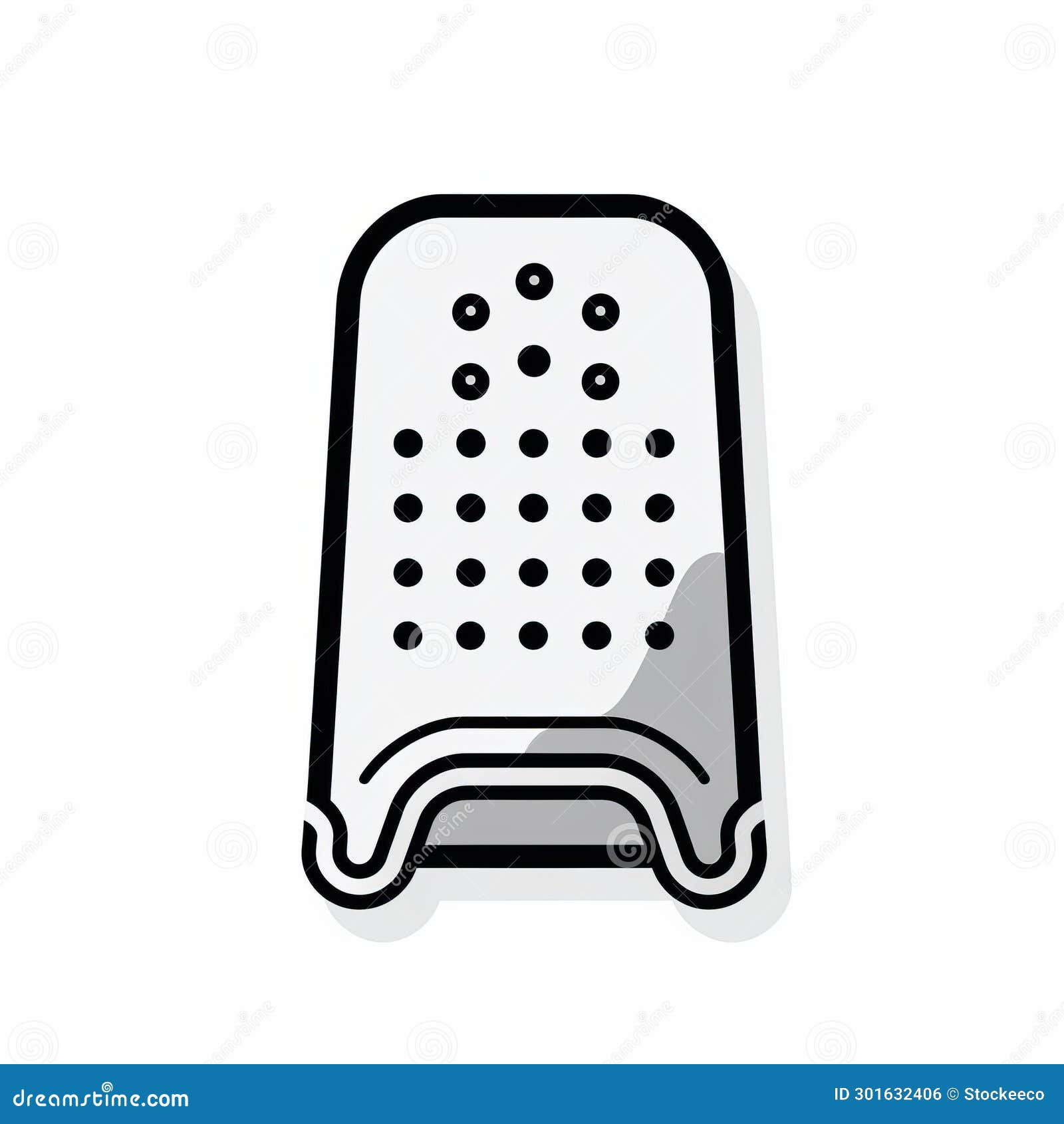 Bold and Minimalist Grater Icon on White Background Stock Illustration ...