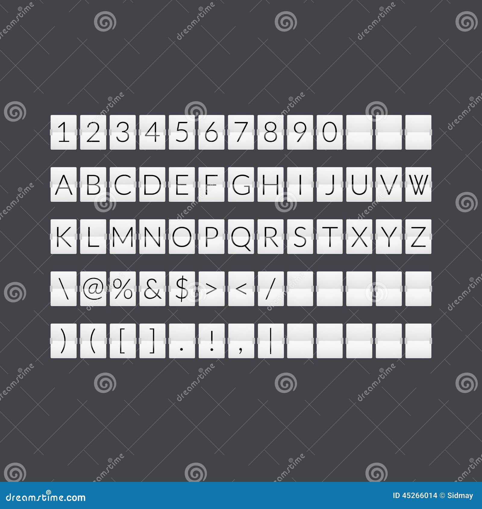 Flat Gray Paper Countdown Timer Stock Vector - Illustration of display ...