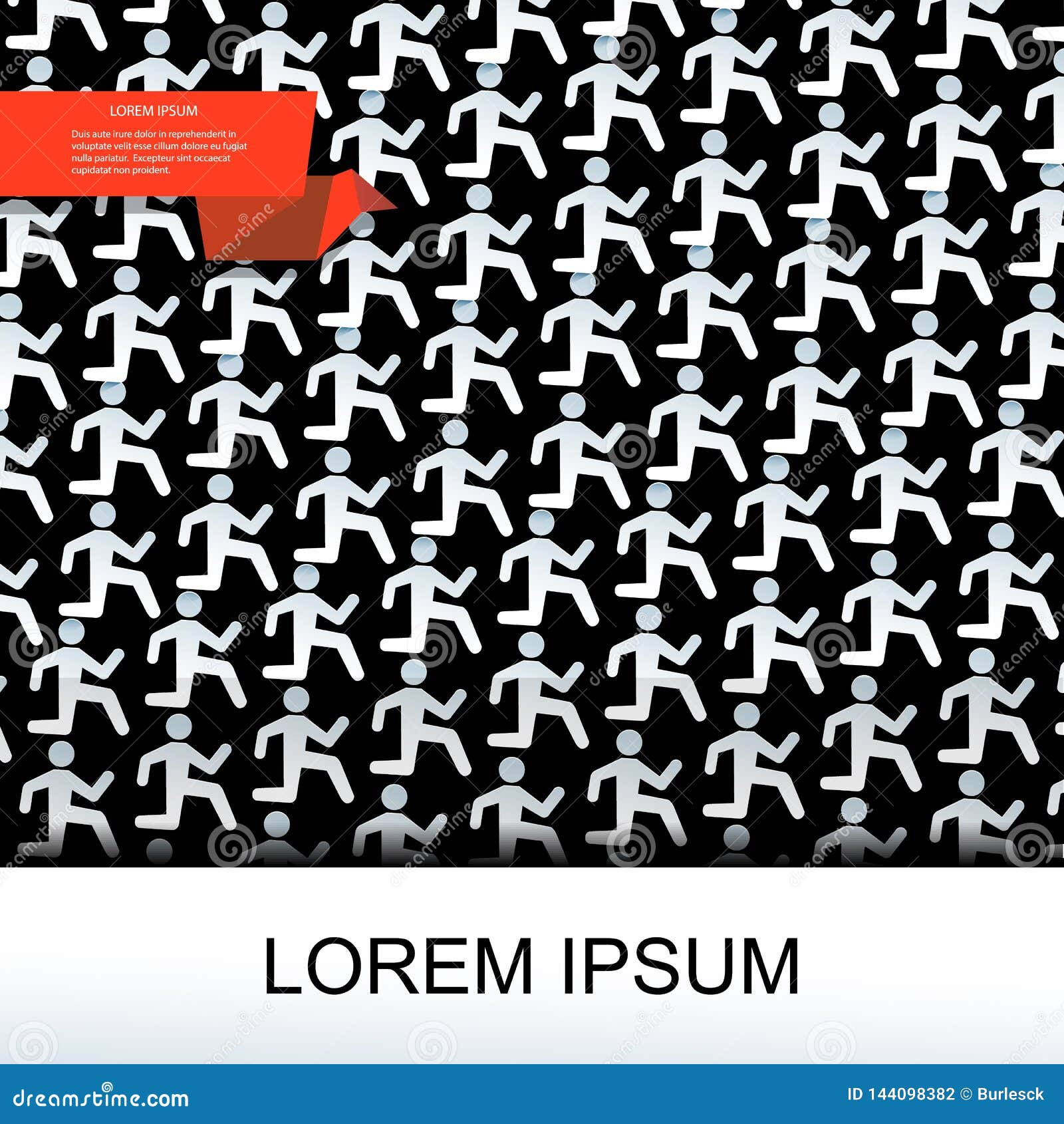 Flat Gray Running Man Pattern Stock Vector - Illustration of pattern ...