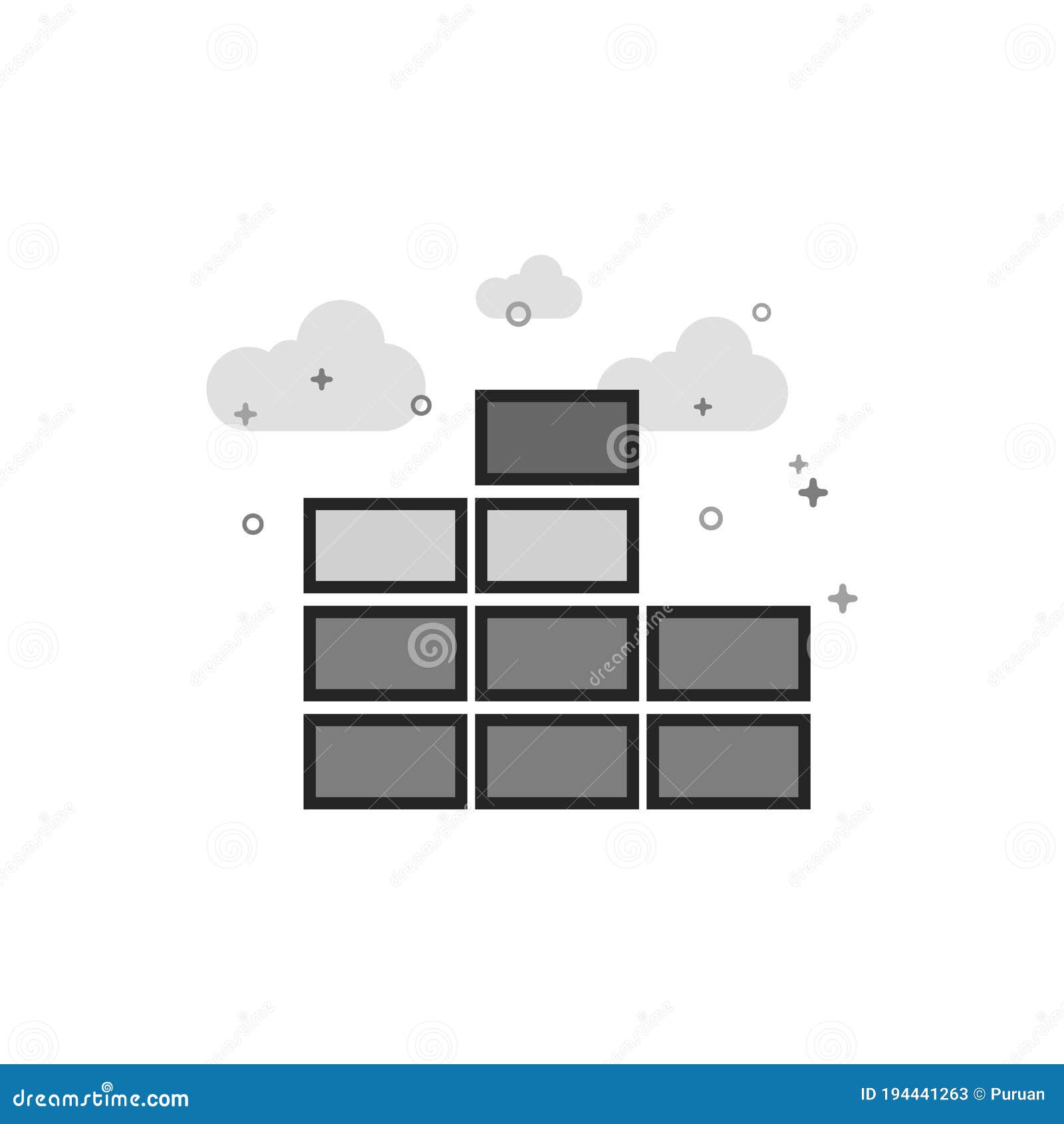 Flat Grayscale Icon - Audio Symbol Stock Vector - Illustration of ...