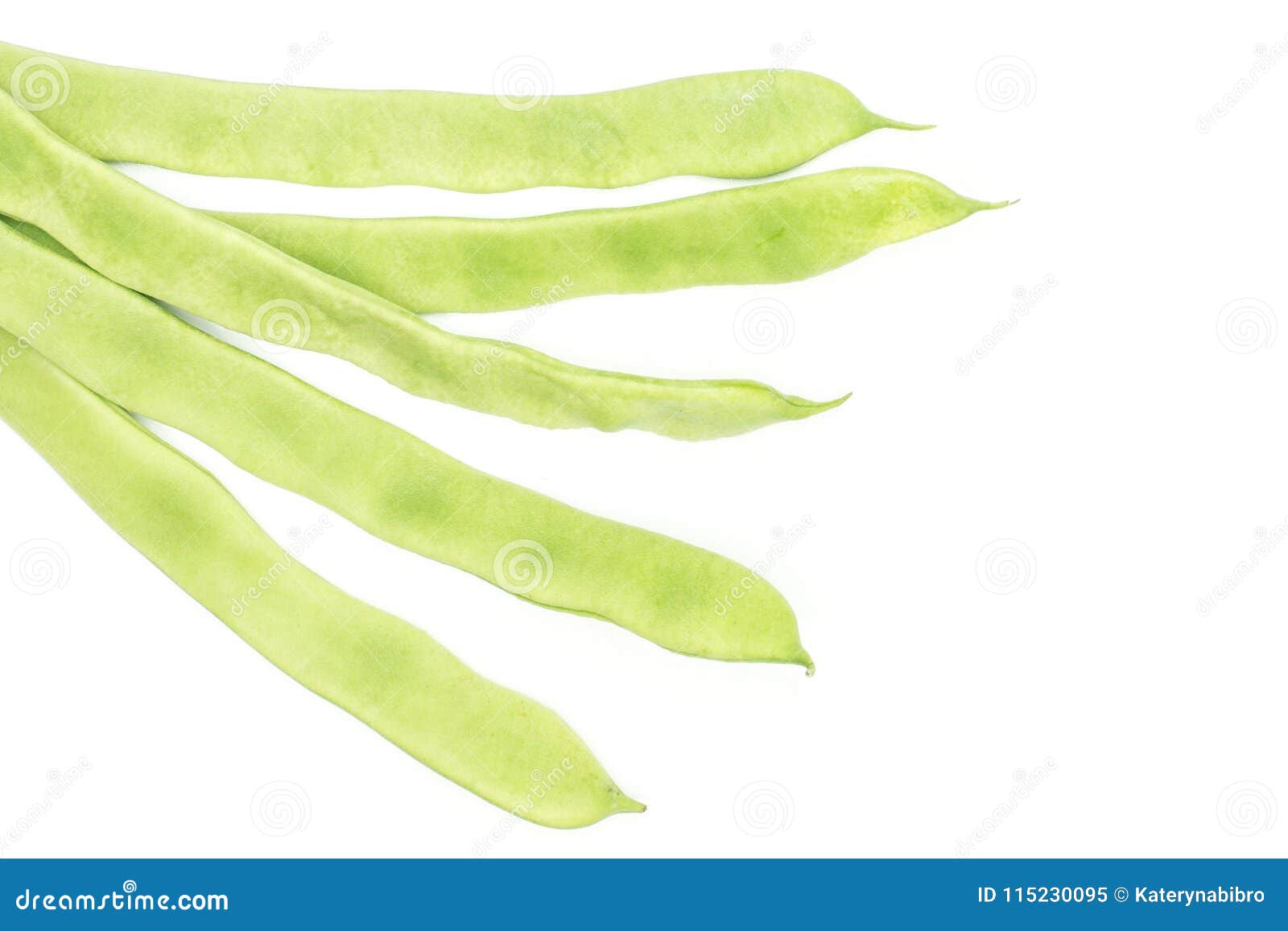 Flat Green Beans Isolated on White Stock Image - Image of romano, gavar ...