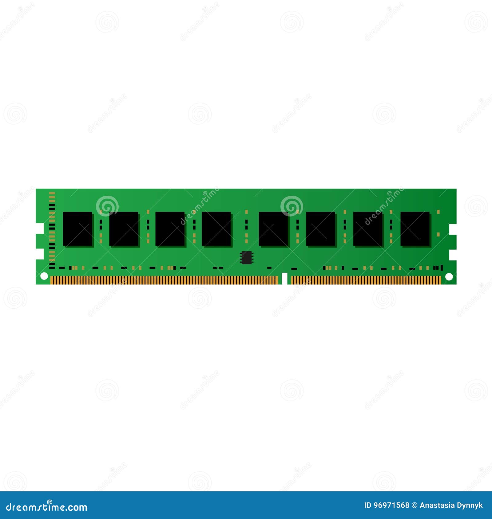 Memory, Computer. Blue And Yellow Neon Vector Icon. Transparent ...