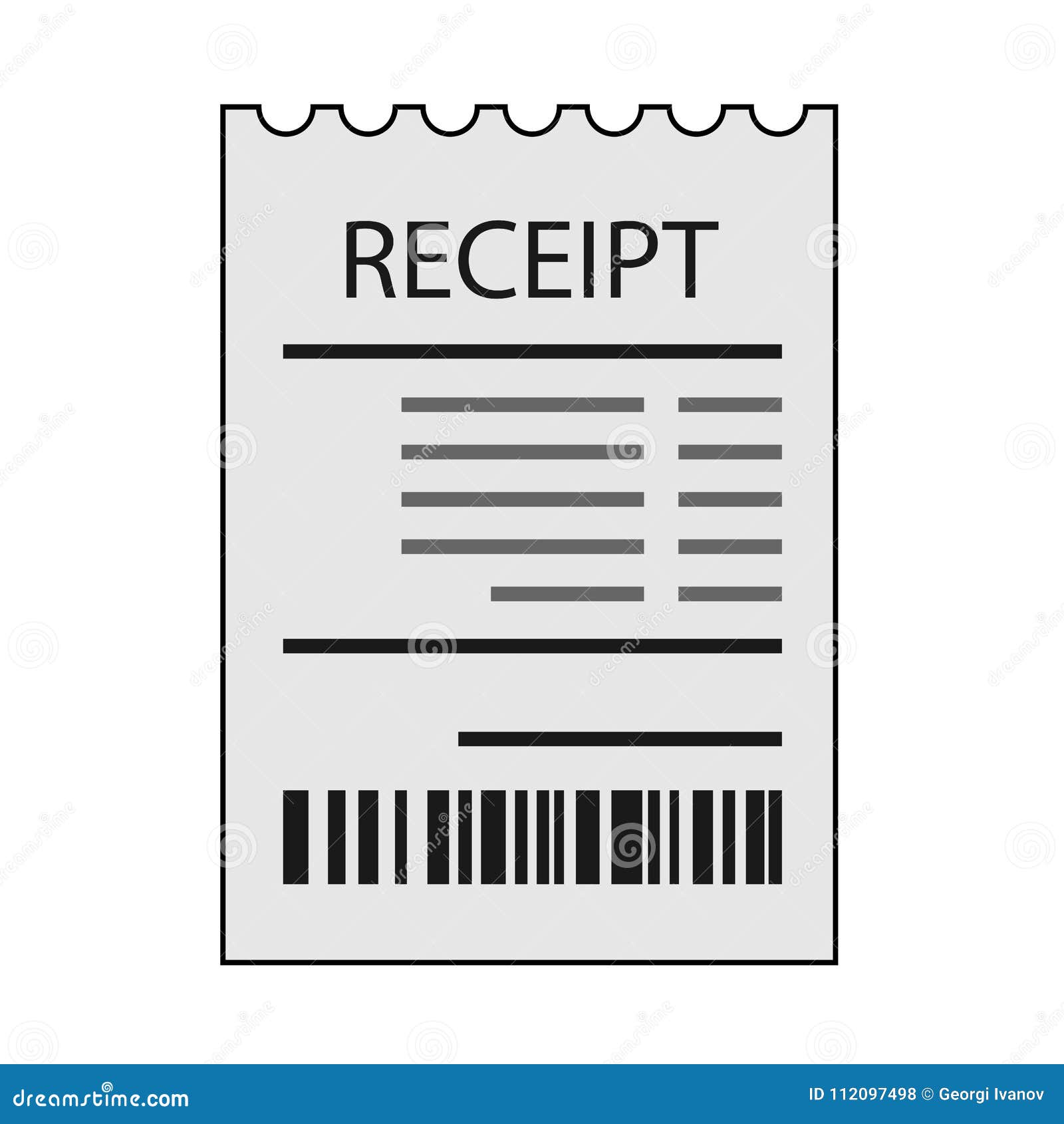 Receipt Icon With Magnifying Glass. Studying Paying Bill. Payment Of ...