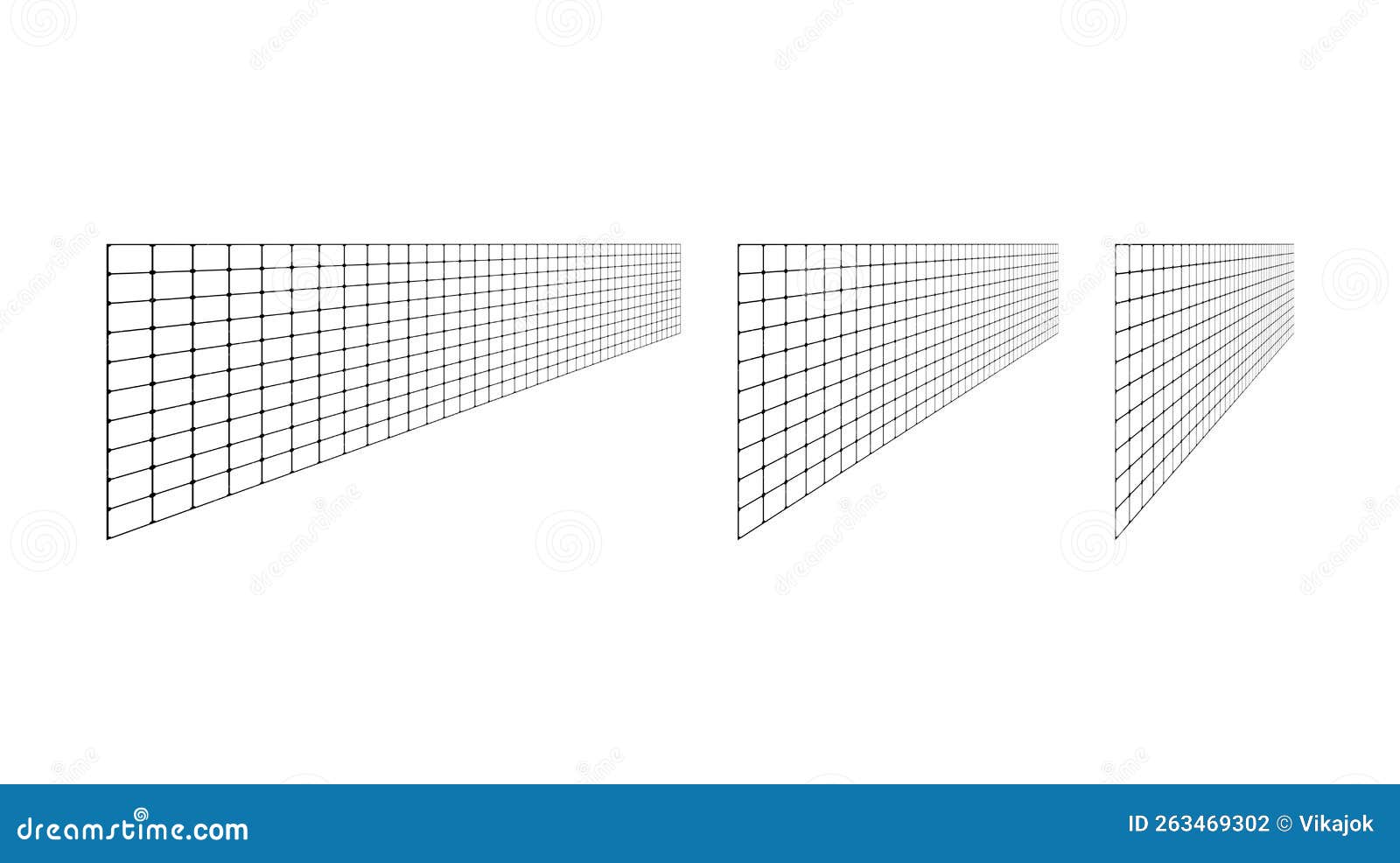 Flat Grid Surface Set. Rectangle Vertical Plane in Different ...