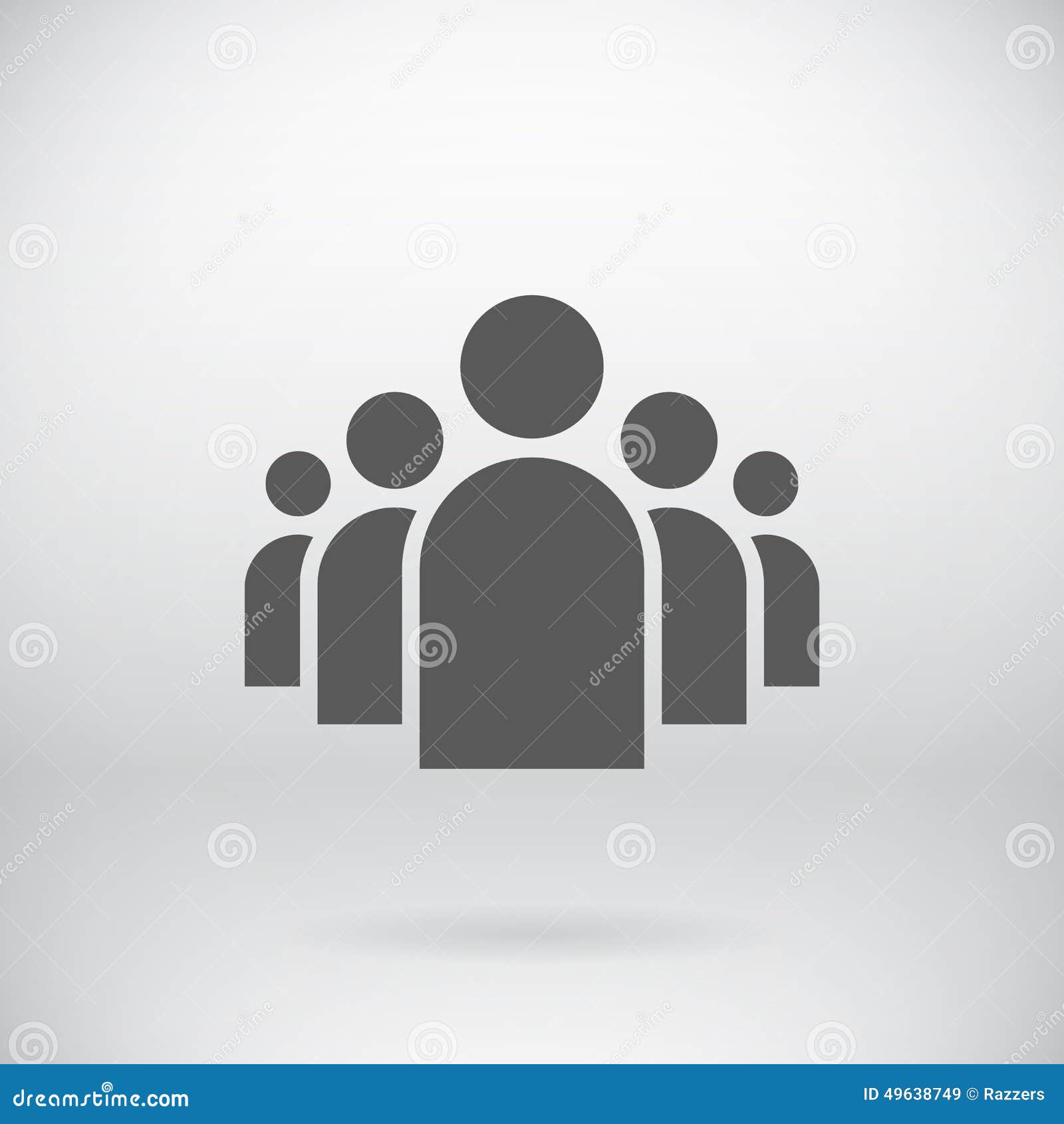 Flat Group of People Icon Vector Symbol Background Stock Vector ...