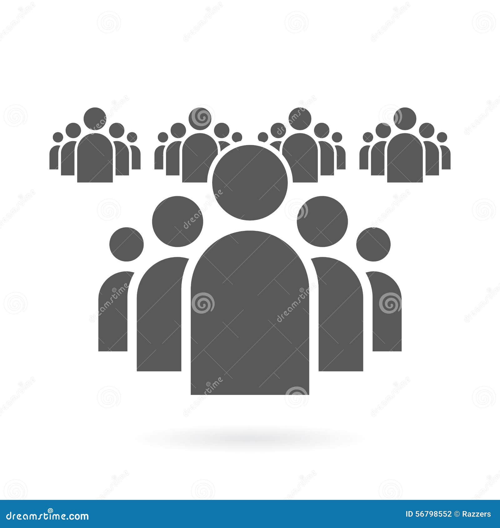 Flat Group of People Icon Vector Symbol Background Stock Vector ...