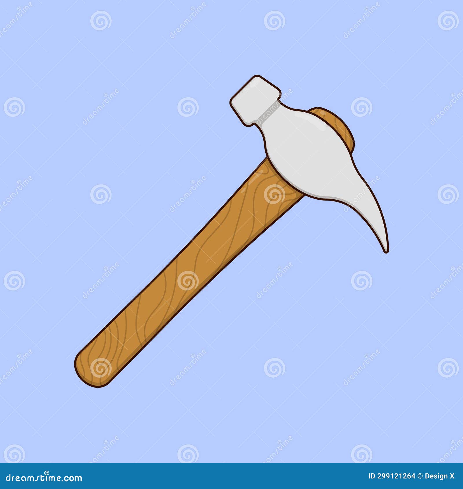 Flat Hammer Illustration Icon Vector Construction Tool Hammer Icon ...