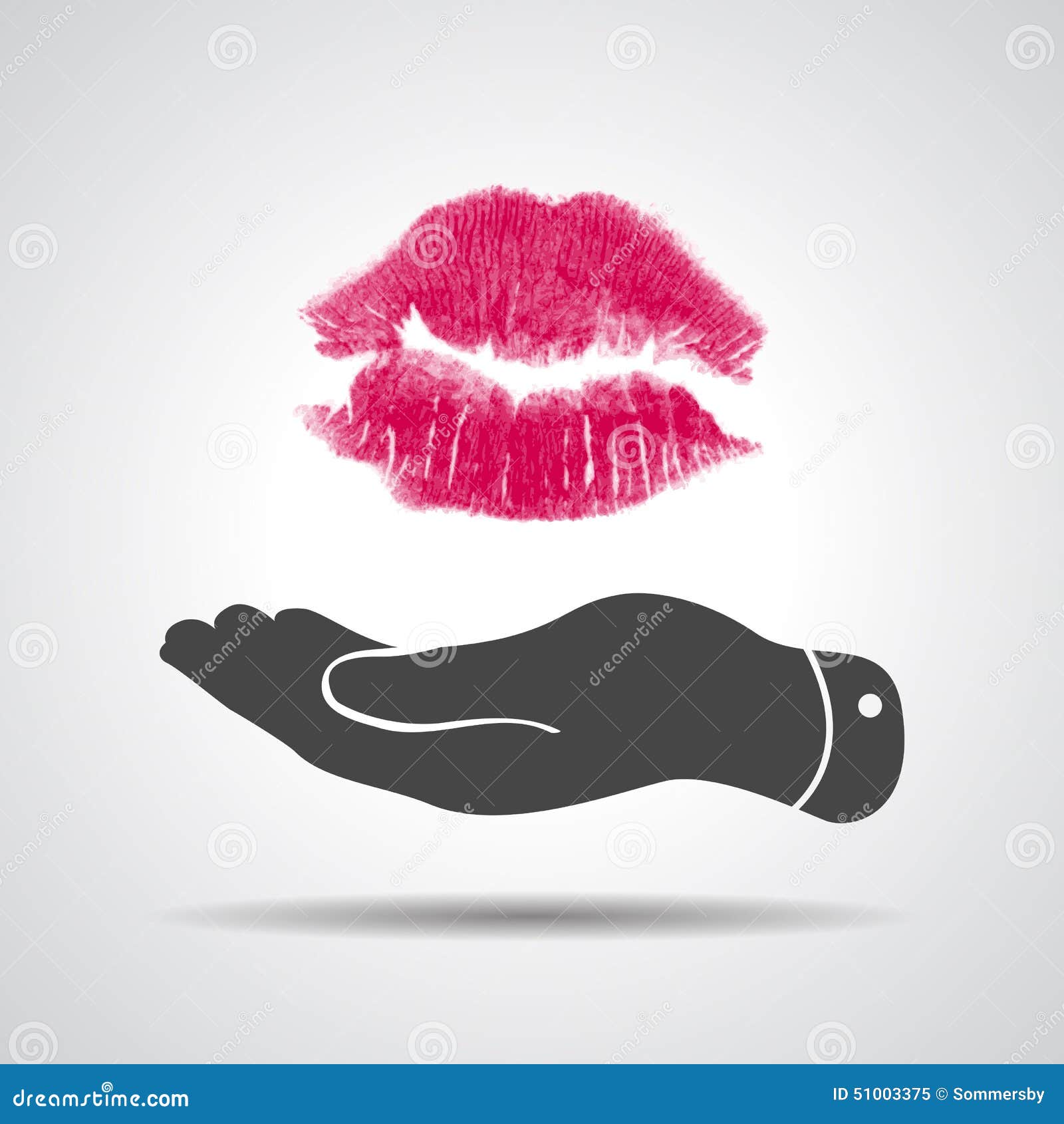 Flat Hand Blowing a Kiss Icon Stock Vector - Illustration of blowing ...