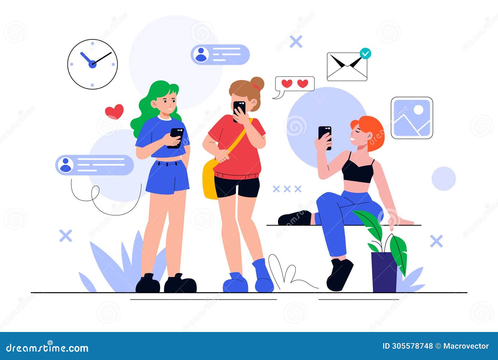 Generation Alpha Vector Illustration. Tiny Persons After Millennial ...