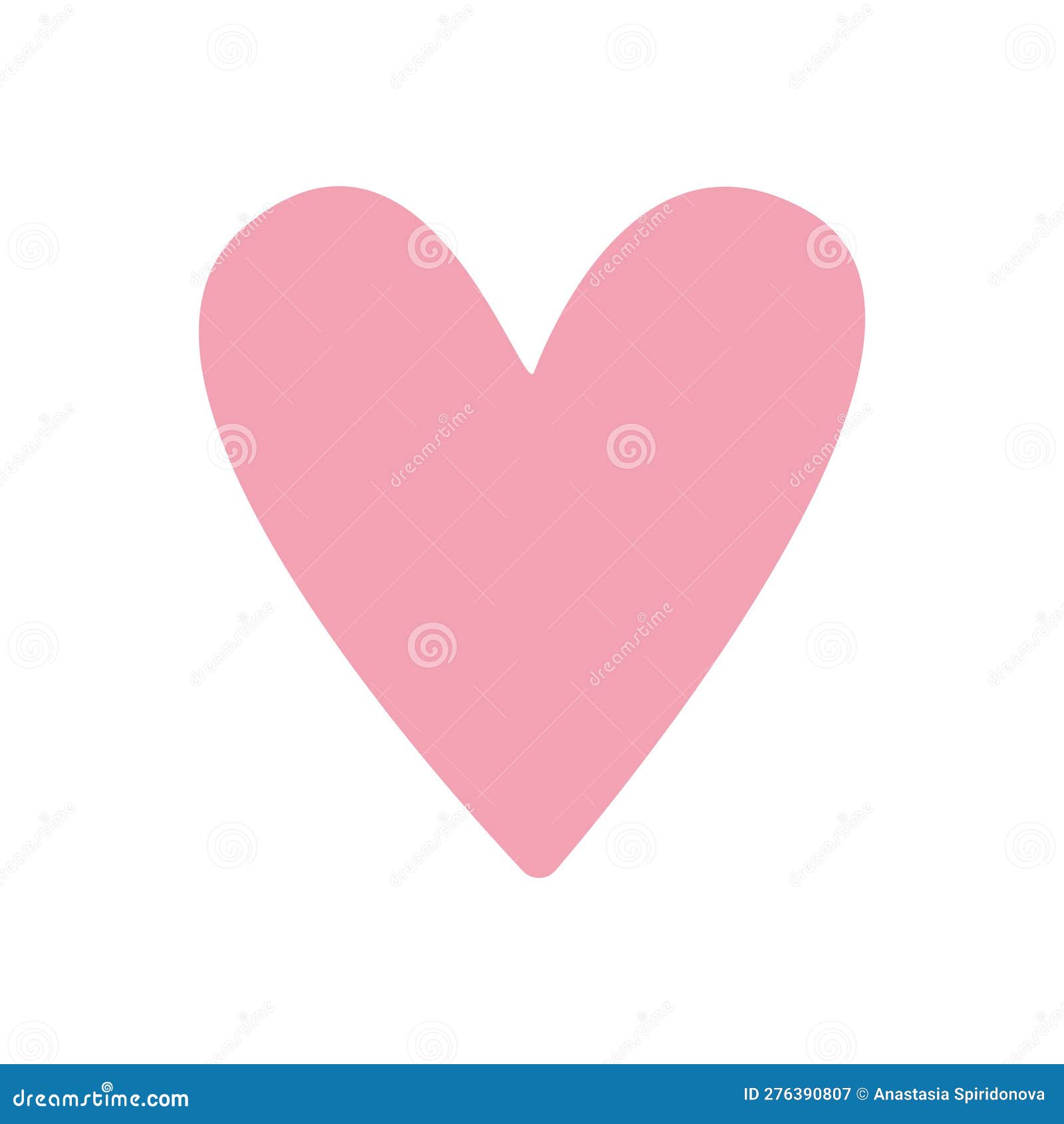 Flat Hand Drawn Vector Illustration of Heart Stock Vector ...