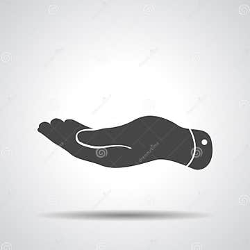 Flat hand icon stock vector. Illustration of adult, hand - 51003530