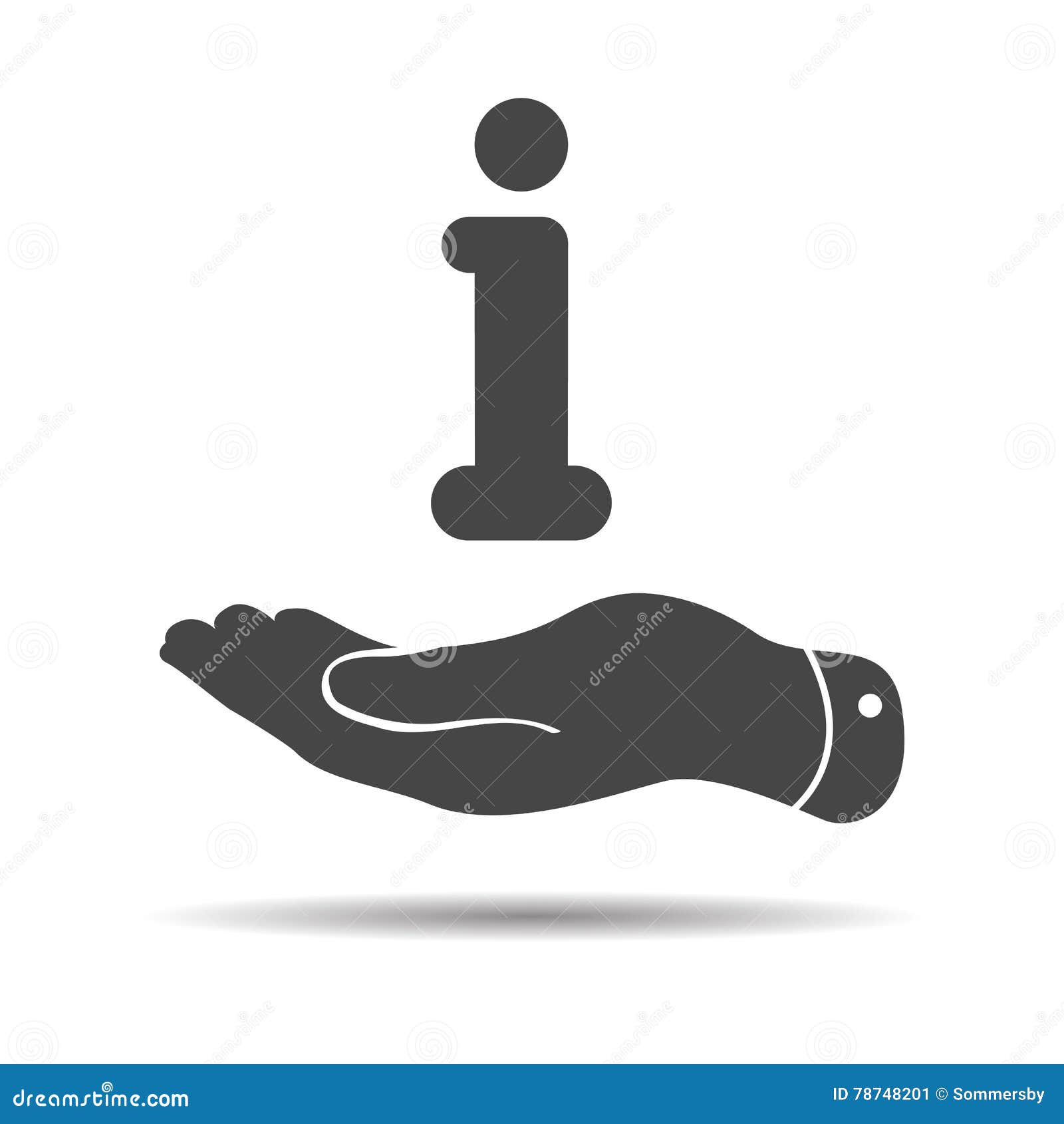 Flat Hand Offers Information Icon Stock Vector - Illustration of ...