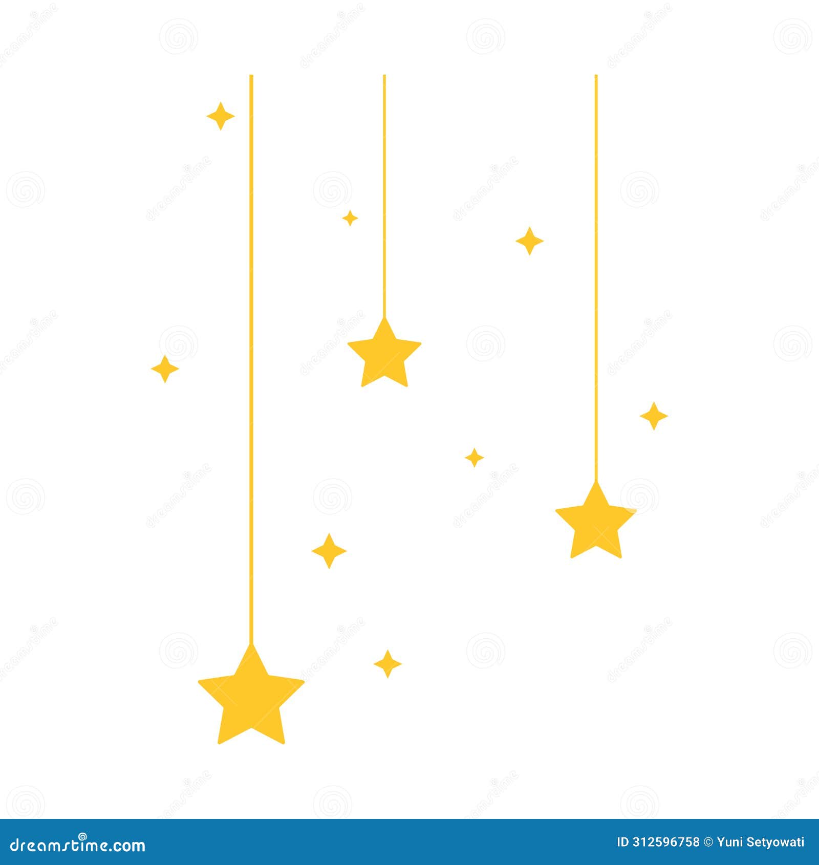 Hanging Star Vector Illustration for Islamic Header Element Decoration ...