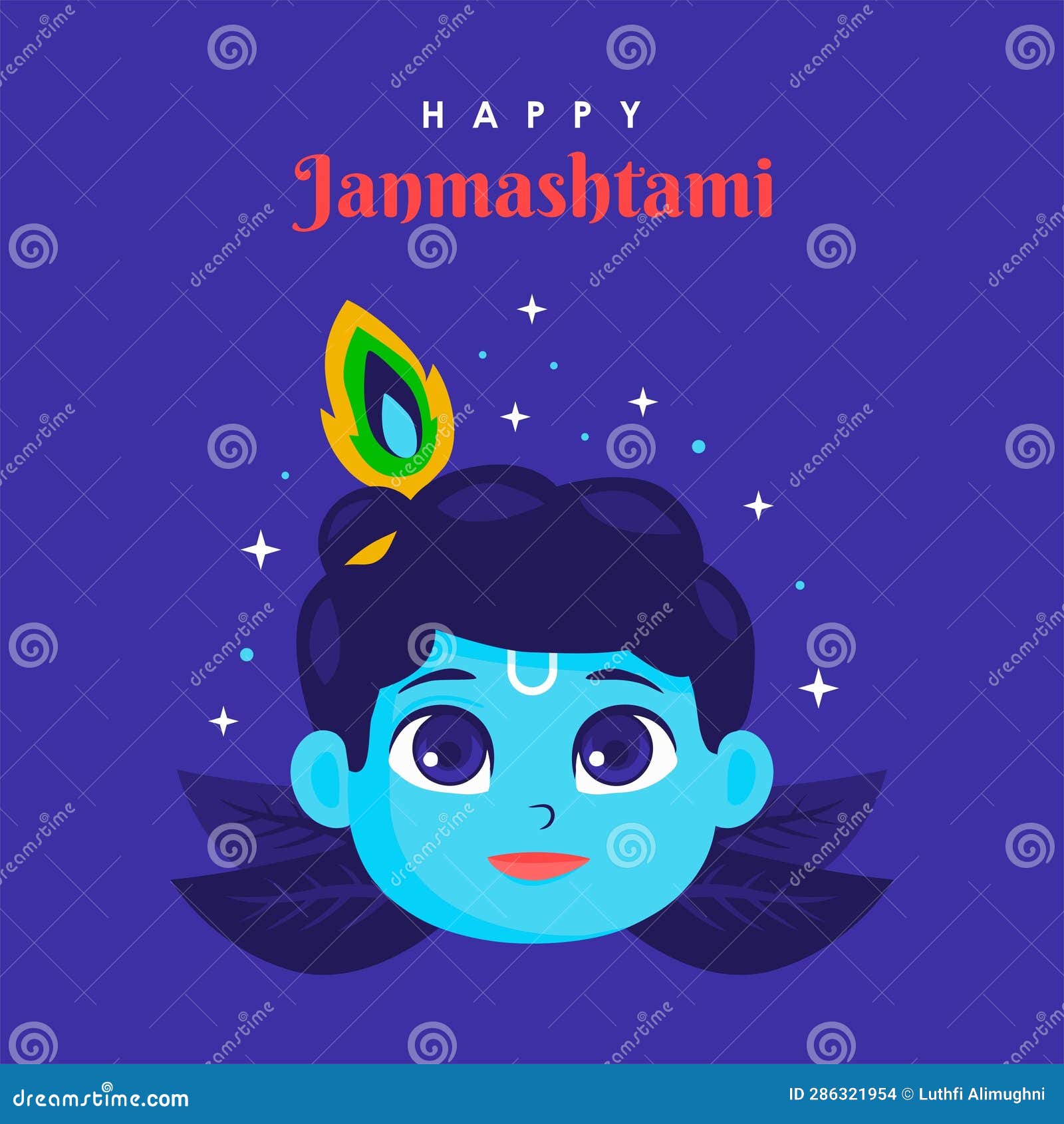 Happy Janmashtami Poster Template Vector Stock Illustration ...