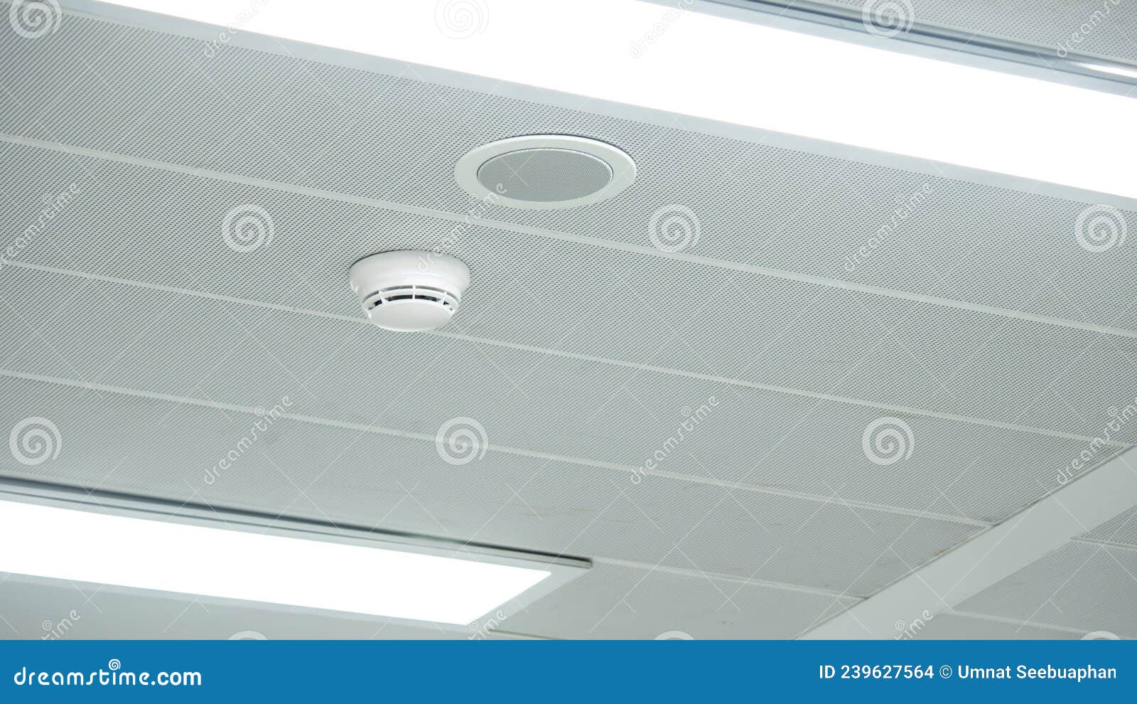 The Flat Has Smoke Detectors Placed on the Roof Stock Photo - Image of ...