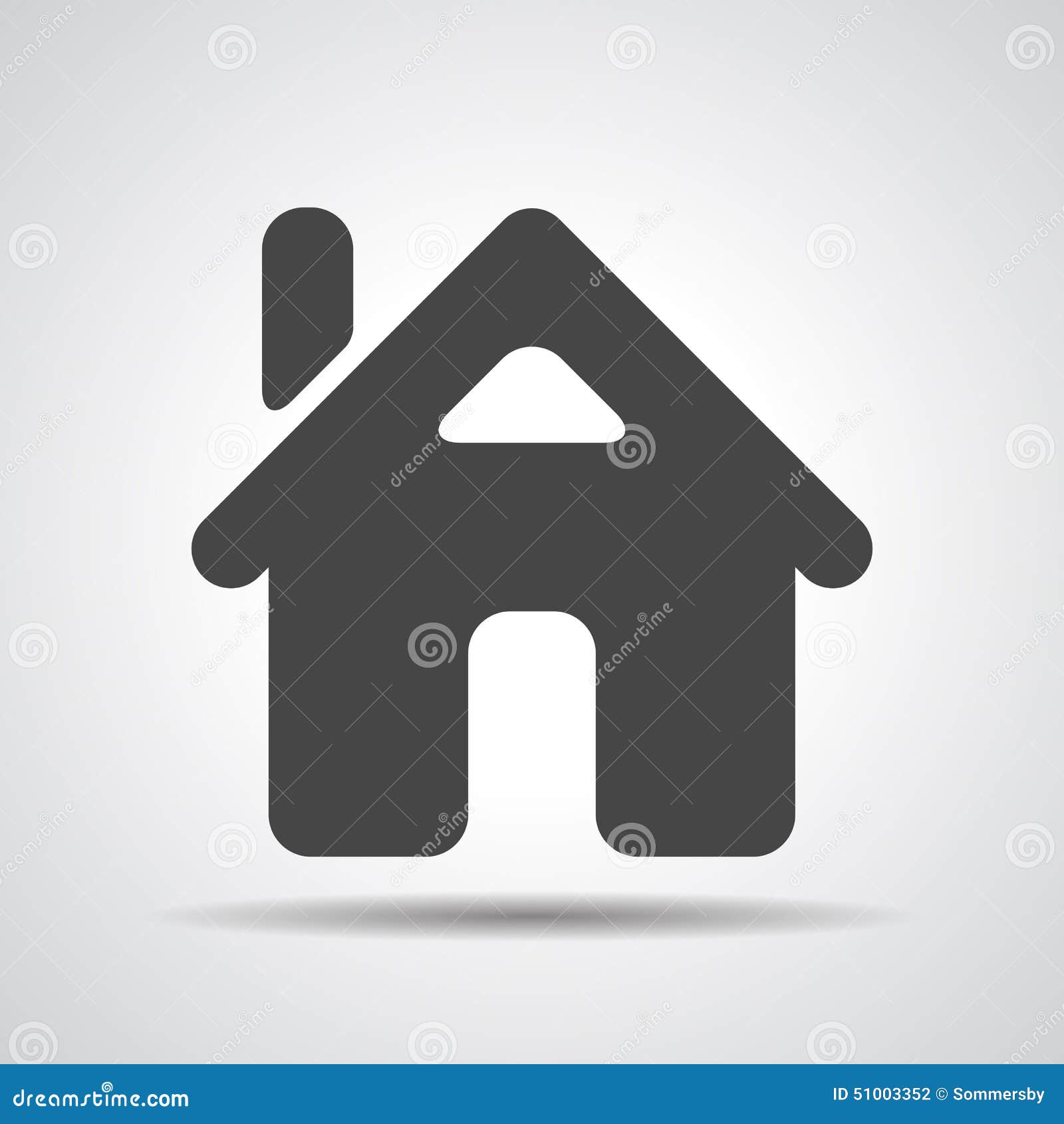Flat home icon stock vector. Illustration of clip, estate - 51003352