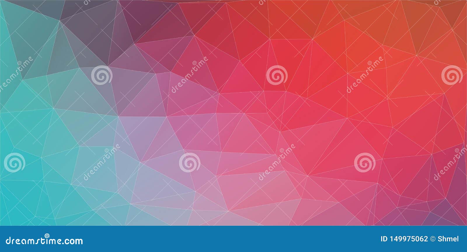 Flat Horizontal Multicolor Triangle Background - Vector Eps Stock ...