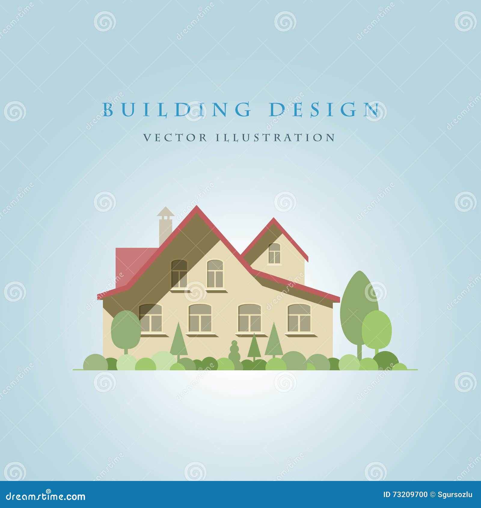 Flat house illustration stock vector. Illustration of cityscape - 73209700