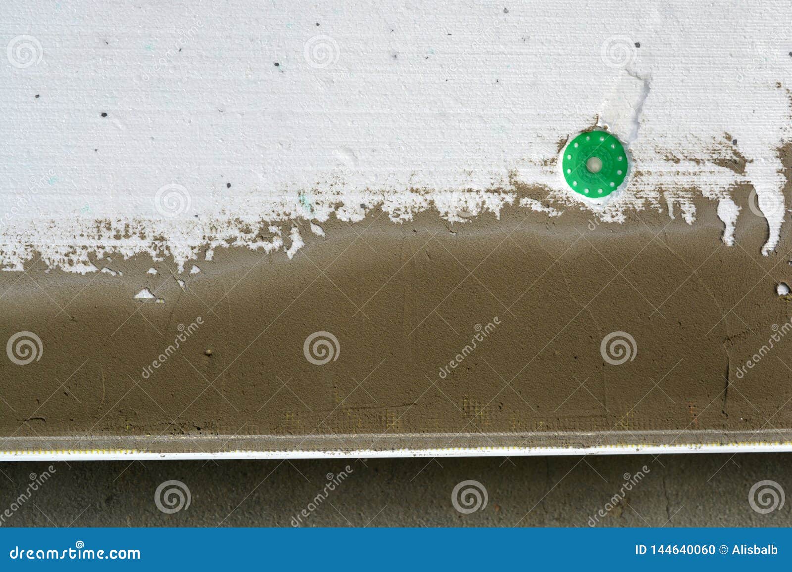 Flat House Wall Insulating with White Polystyrene Fragment Stock Photo ...