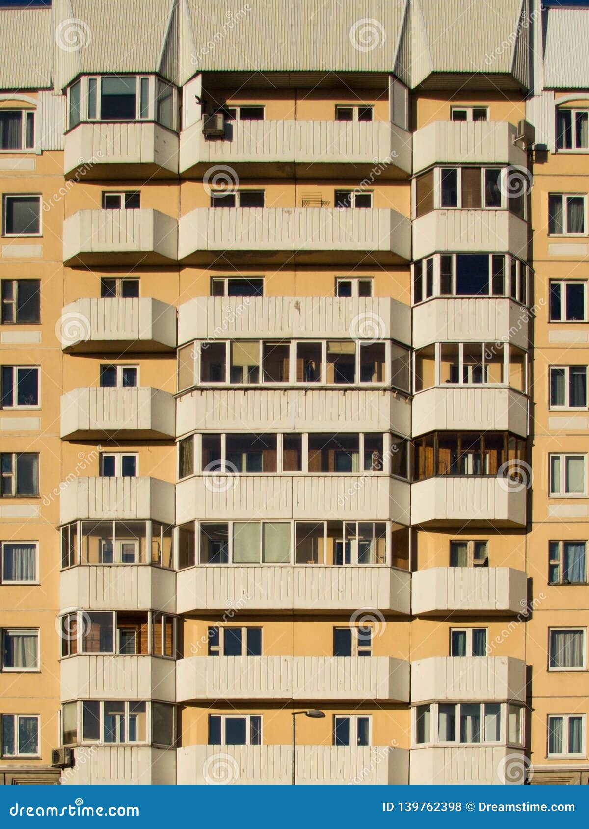 Flat House Windows and Balcony Stock Photo - Image of minimal, windows ...