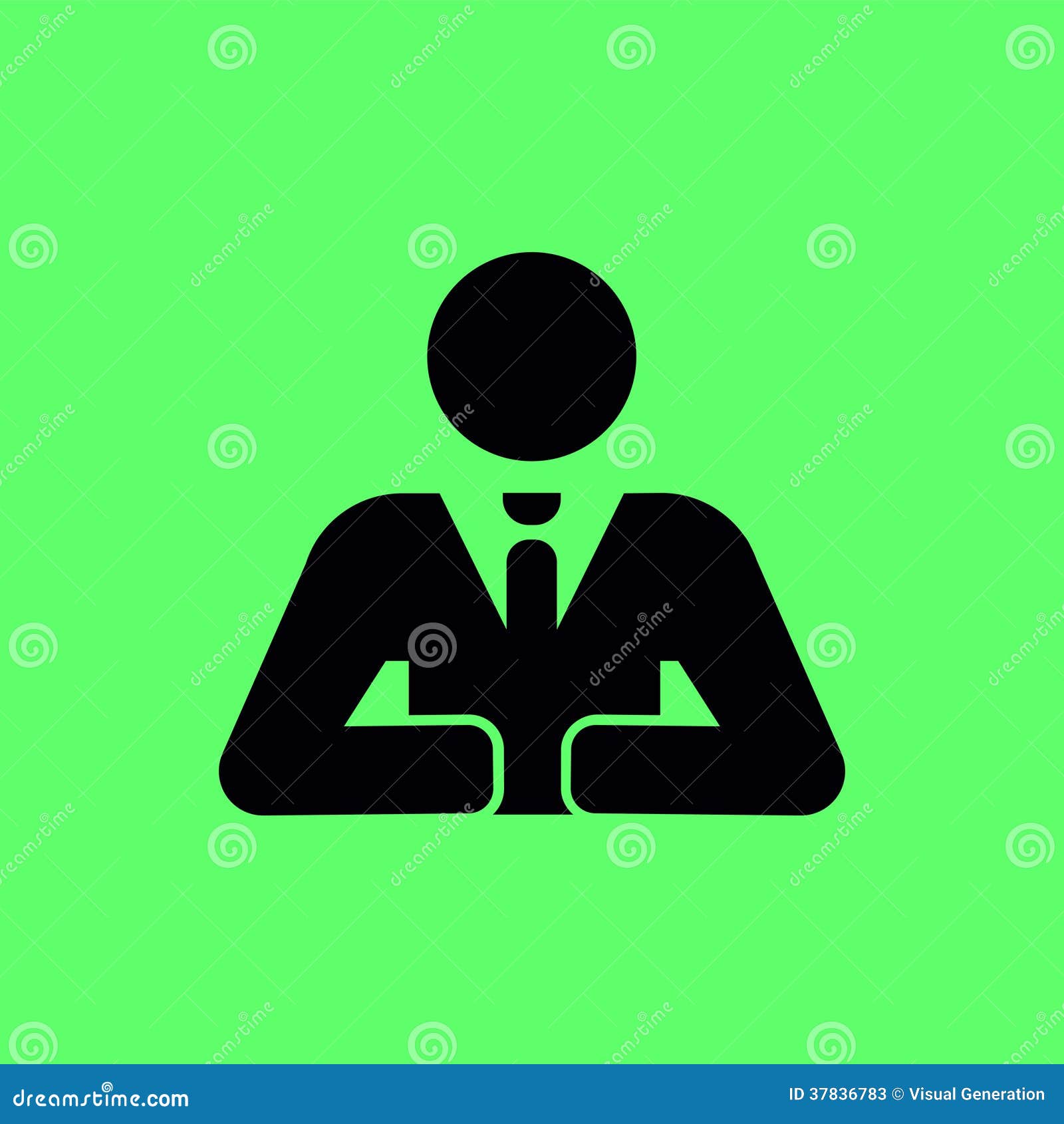 Flat Icon stock vector. Illustration of secretary, flat - 37836783