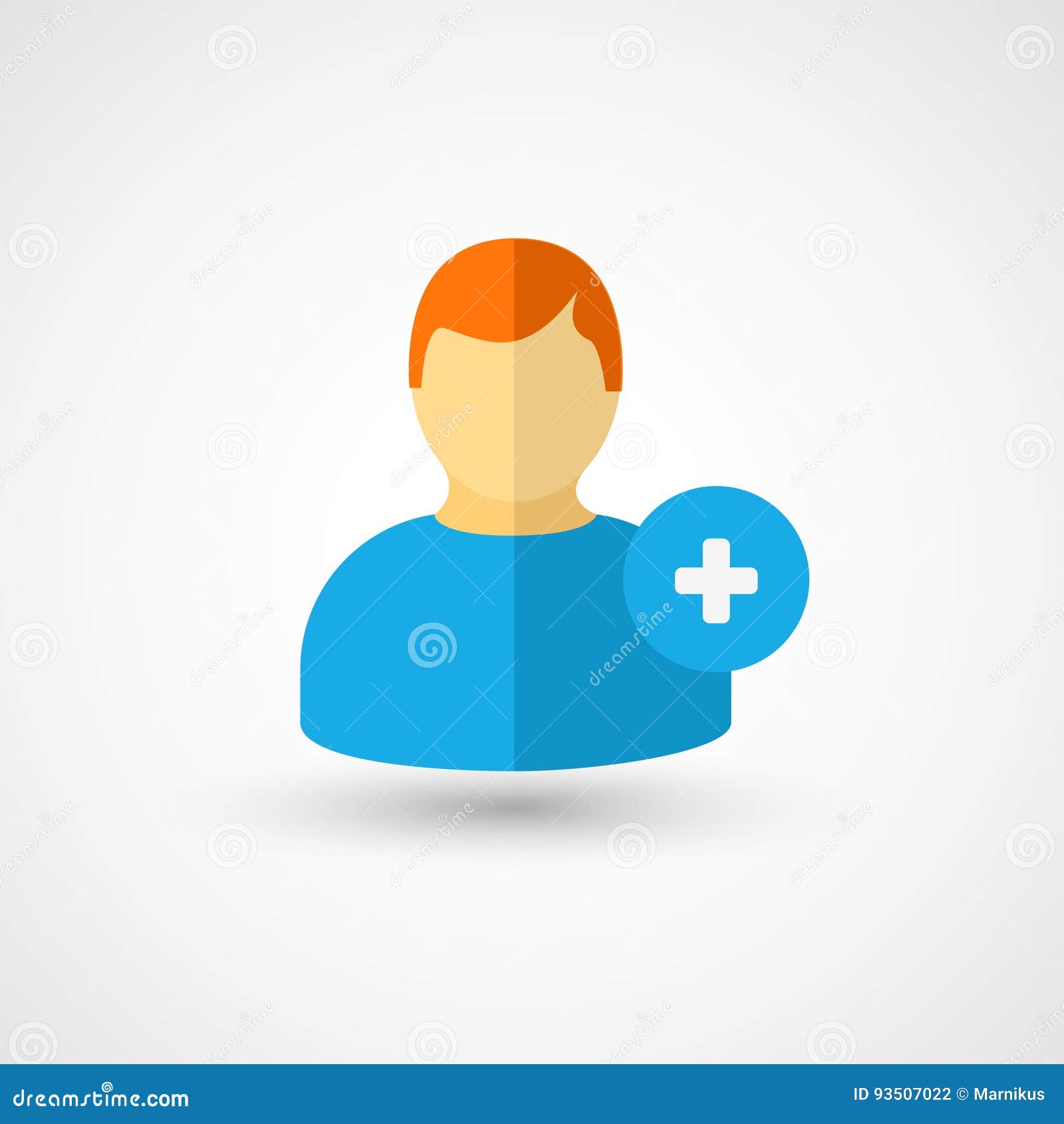 Flat icon of add friend. stock vector. Illustration of mobile - 93507022