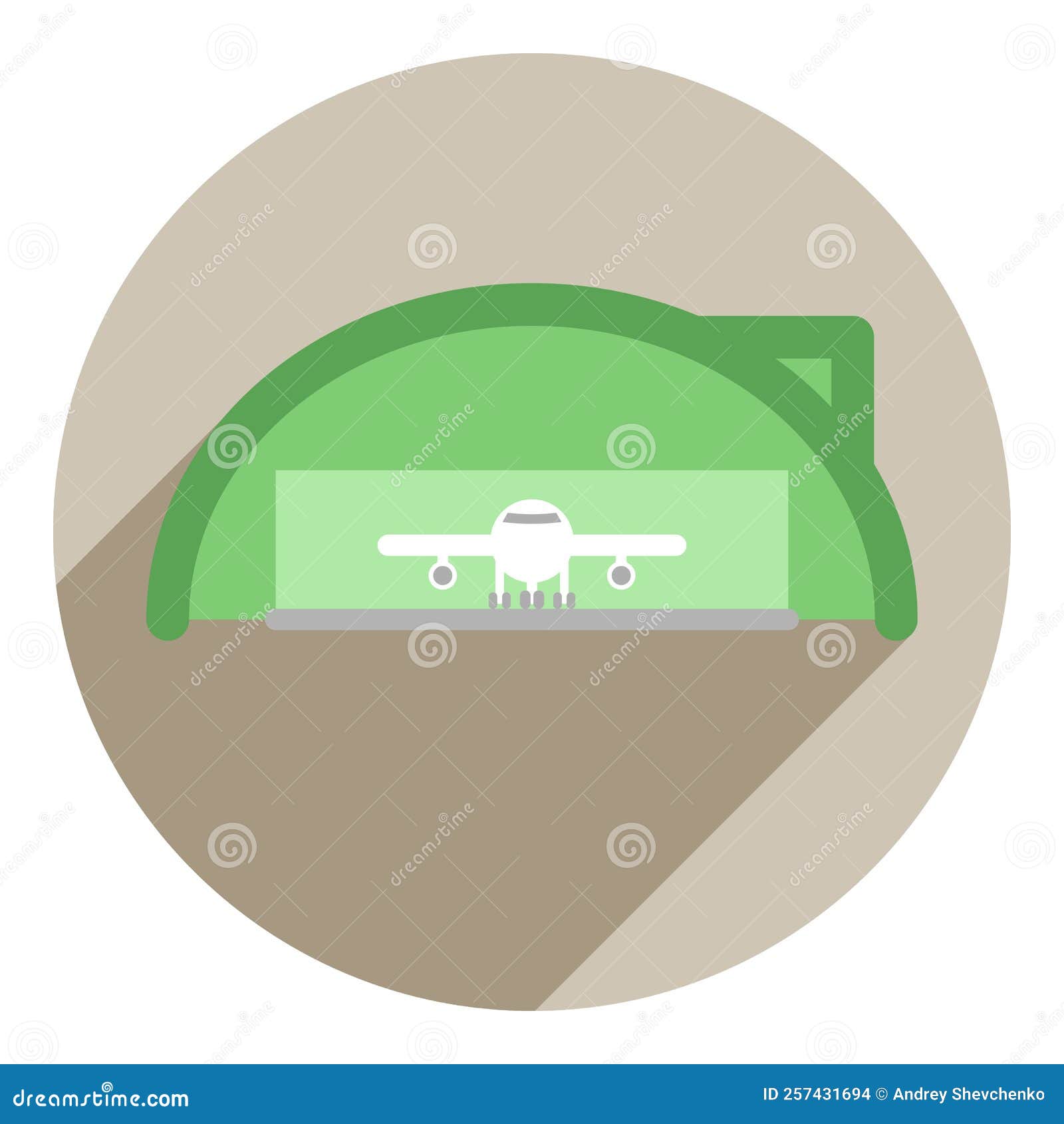 Flat Icon, Aircraft Hangar Logo. Icon, Logo for a Game or Website ...