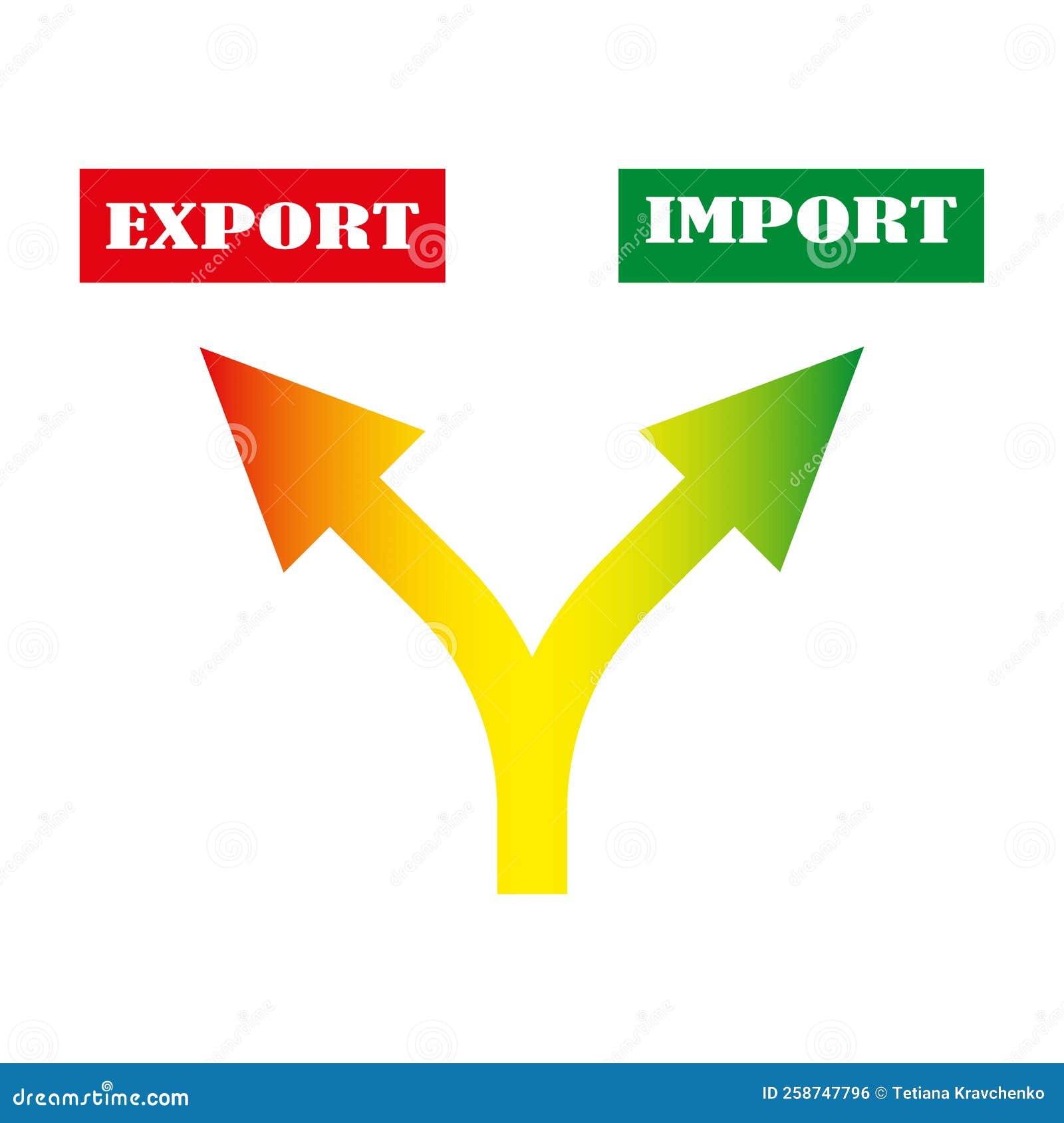 Flat Icon with Arrows Import Export for Web Design. Typography Design ...