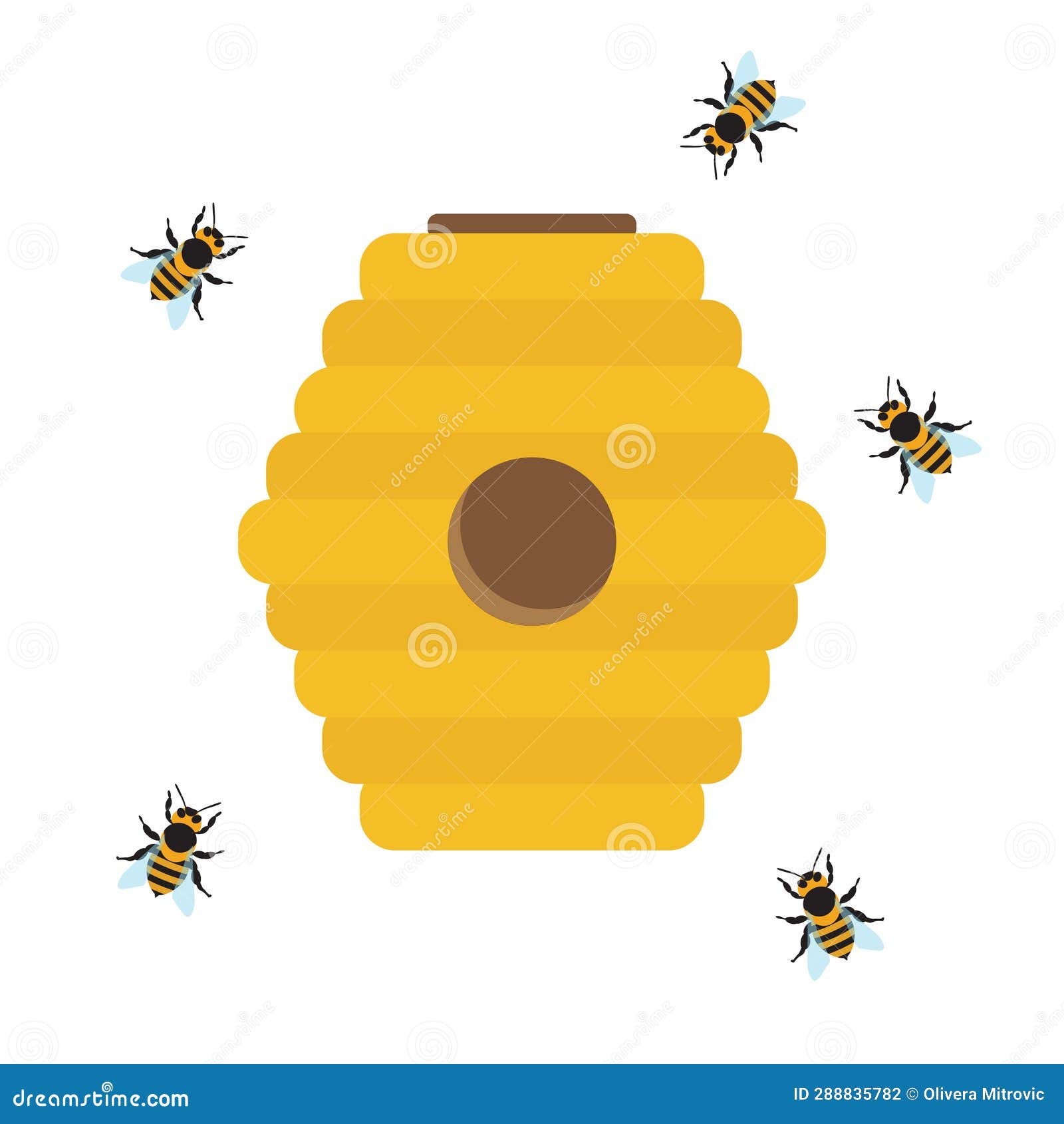 Bees Around A Hive Vector Illustration | CartoonDealer.com #31904112 Bees Around A Hive Vector Illustration | CartoonDealer.com #31904112