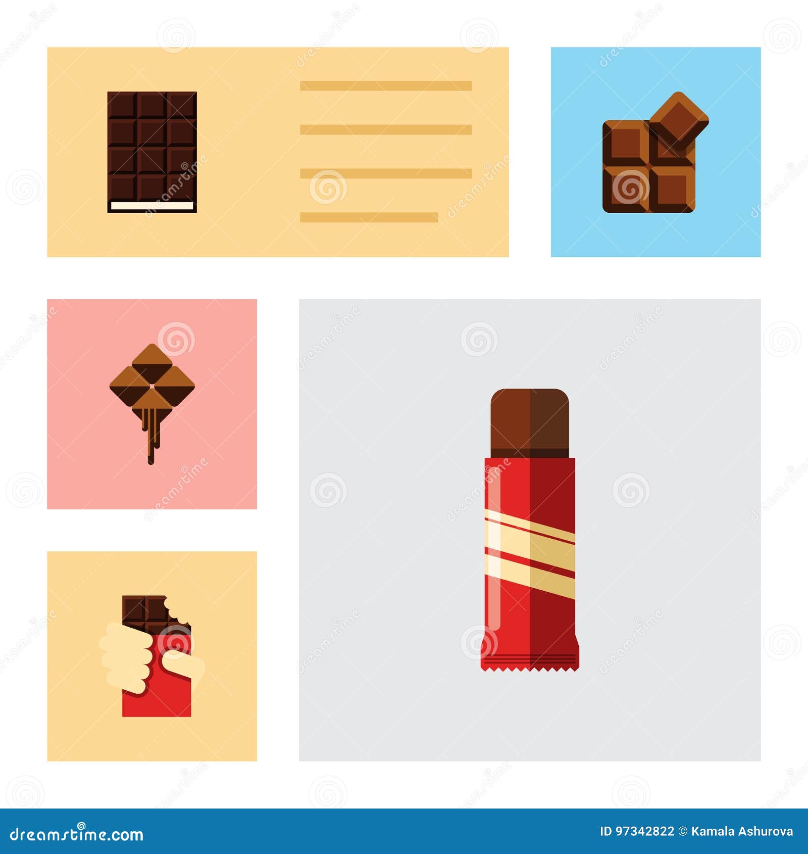 Flat Icon Bitter Set of Shaped Box, Delicious, Sweet and Other Vector ...