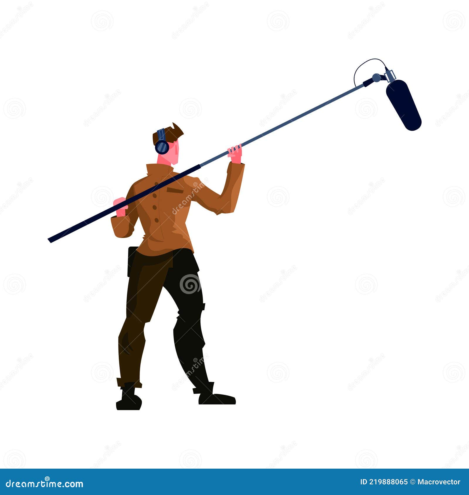 Boom Operator Icon stock vector. Illustration of show - 219888065