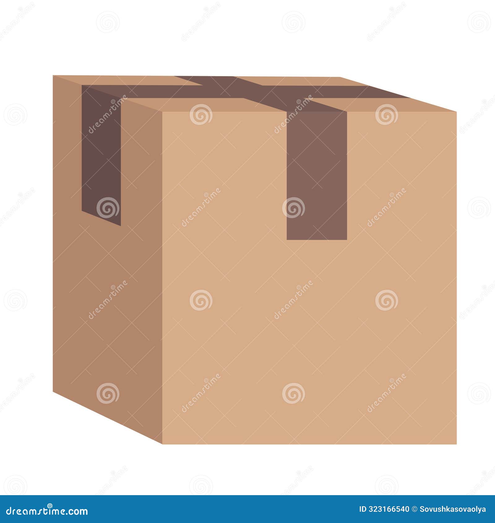 Flat Icon Box Isolated on Transparent Background Stock Vector ...