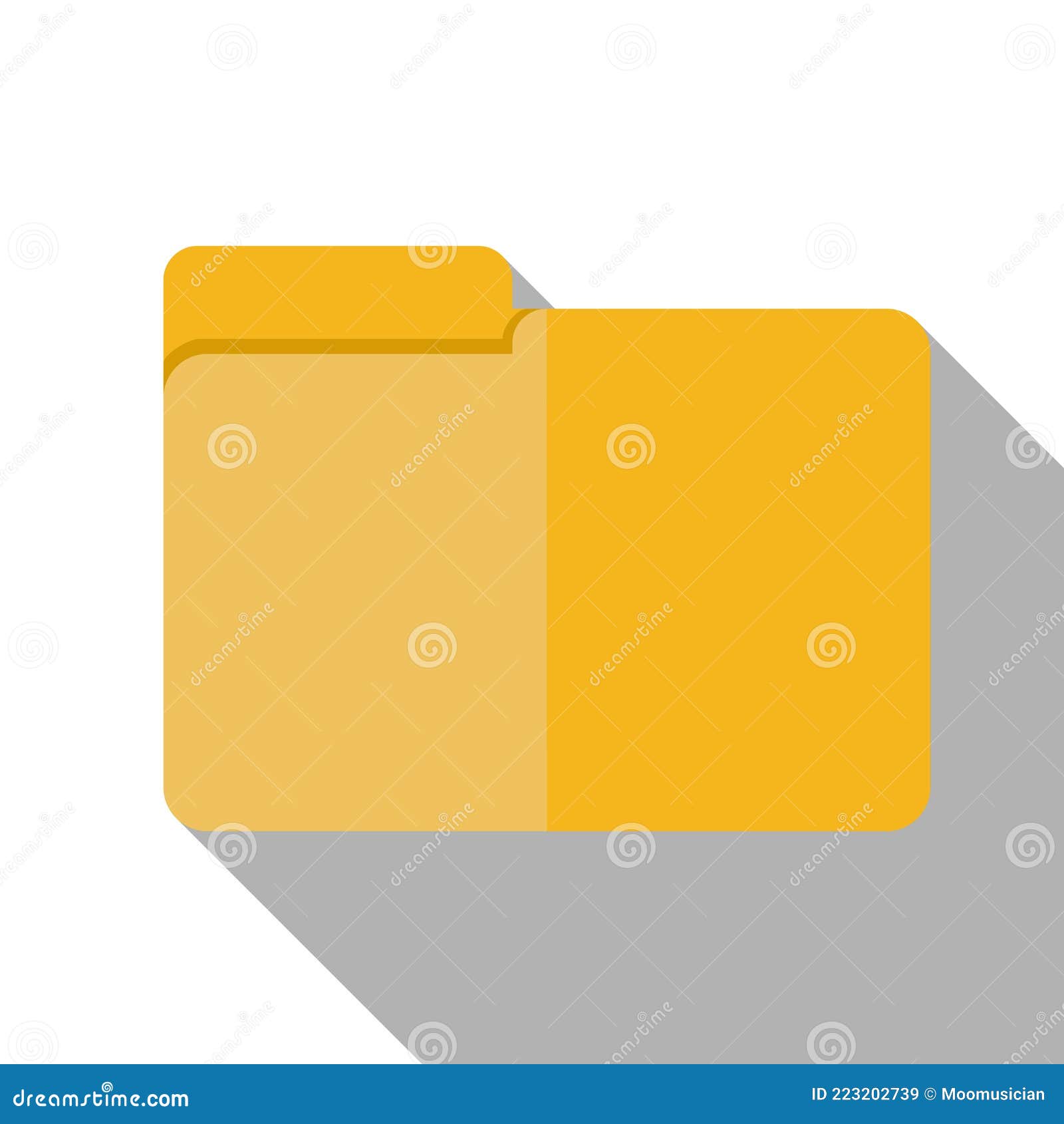 Flat Icon of File Folder. Vector Stock Vector - Illustration of ...