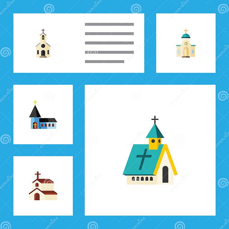 Flat Icon Building Set of Building, Christian, Architecture and Other ...