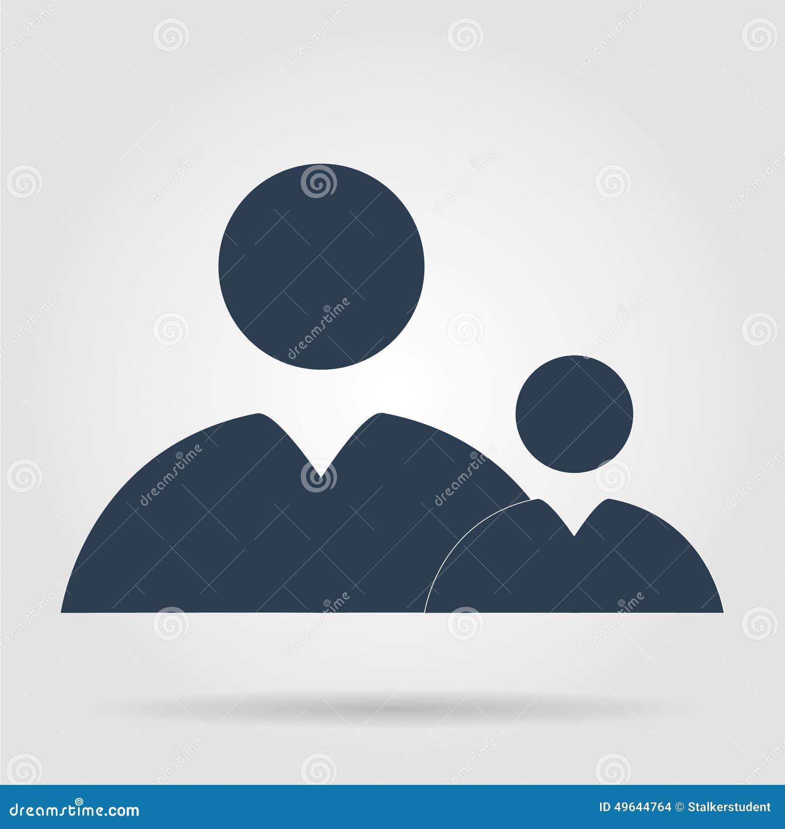 Flat Icon of Businessman and Child Stock Vector - Illustration of ...