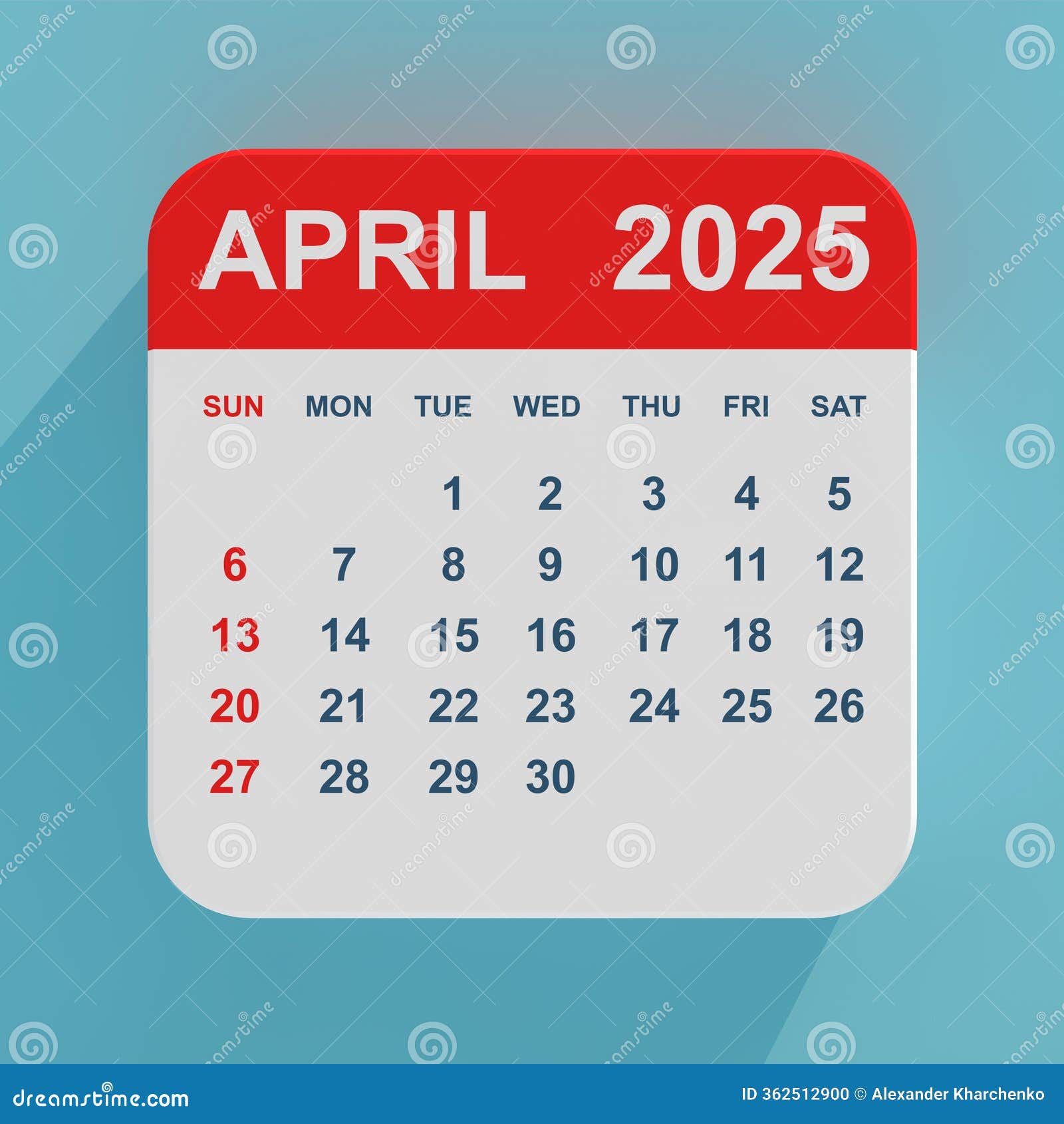 April 2025 Template, Calendar 2025 Template Vector, Planner Monthly ...